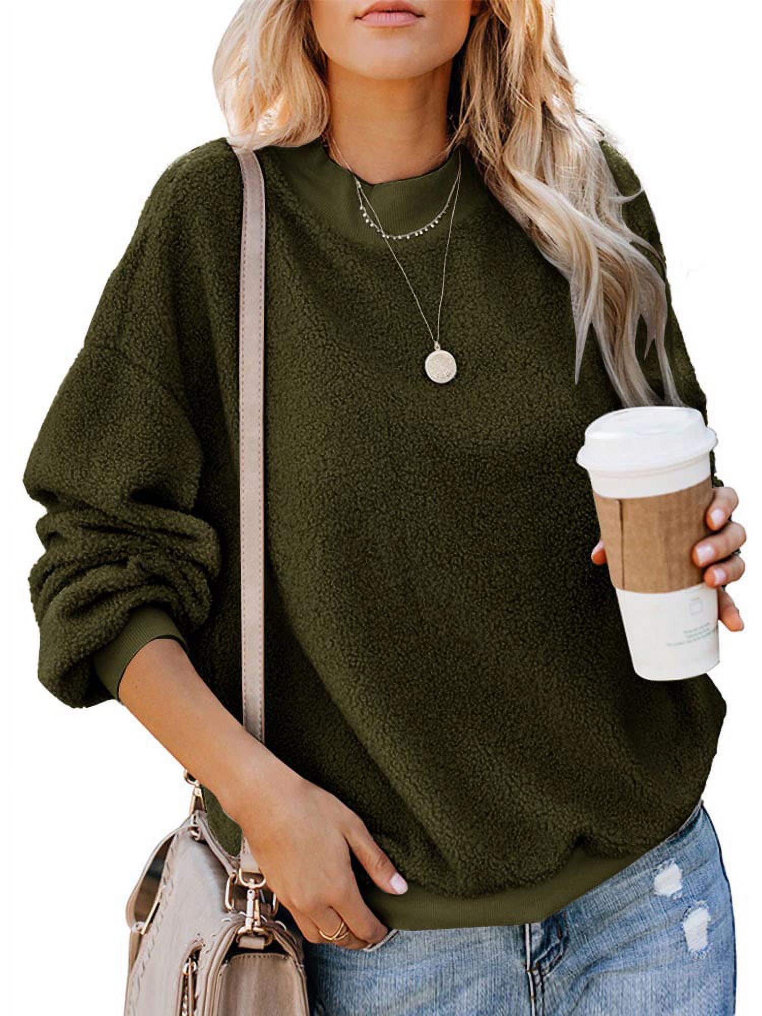 Women Female Autumn Sweaters Solid Color Bat Sleeve Knitted Casual ...