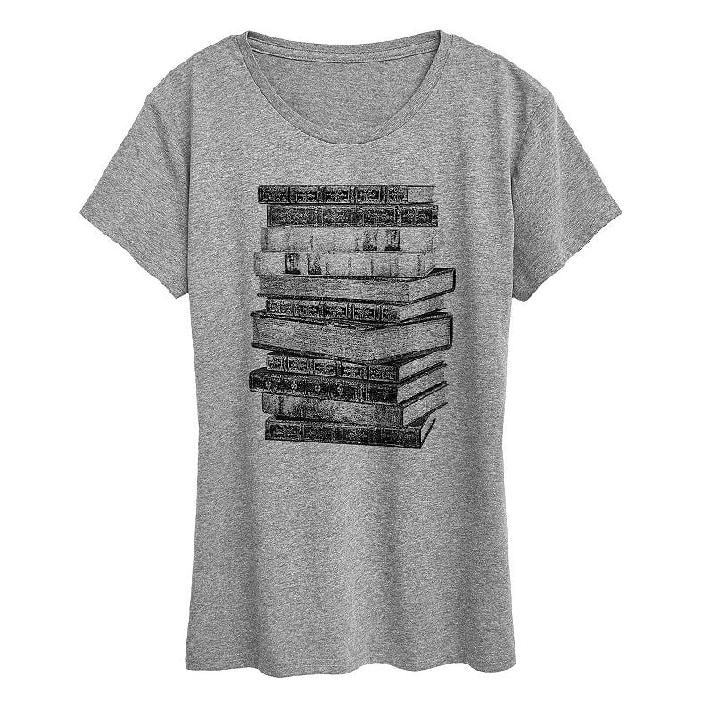 Women's Stacked Books Graphic Tee - Walmart.com