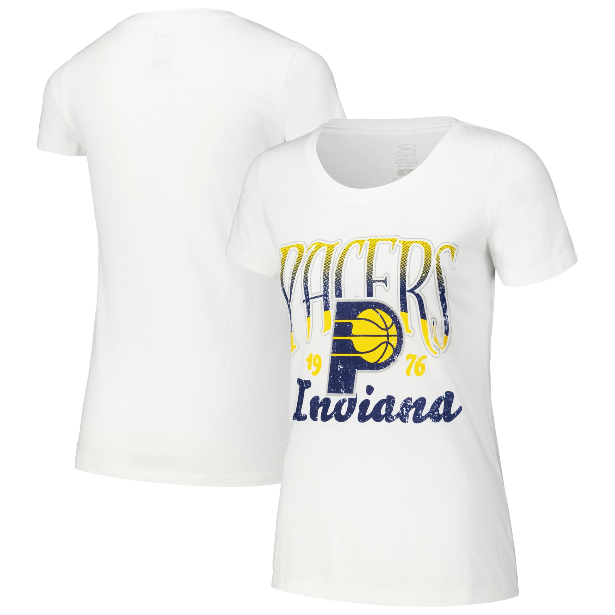 Women's Stadium Essentials White Indiana Pacers Sky High T-Shirt ...