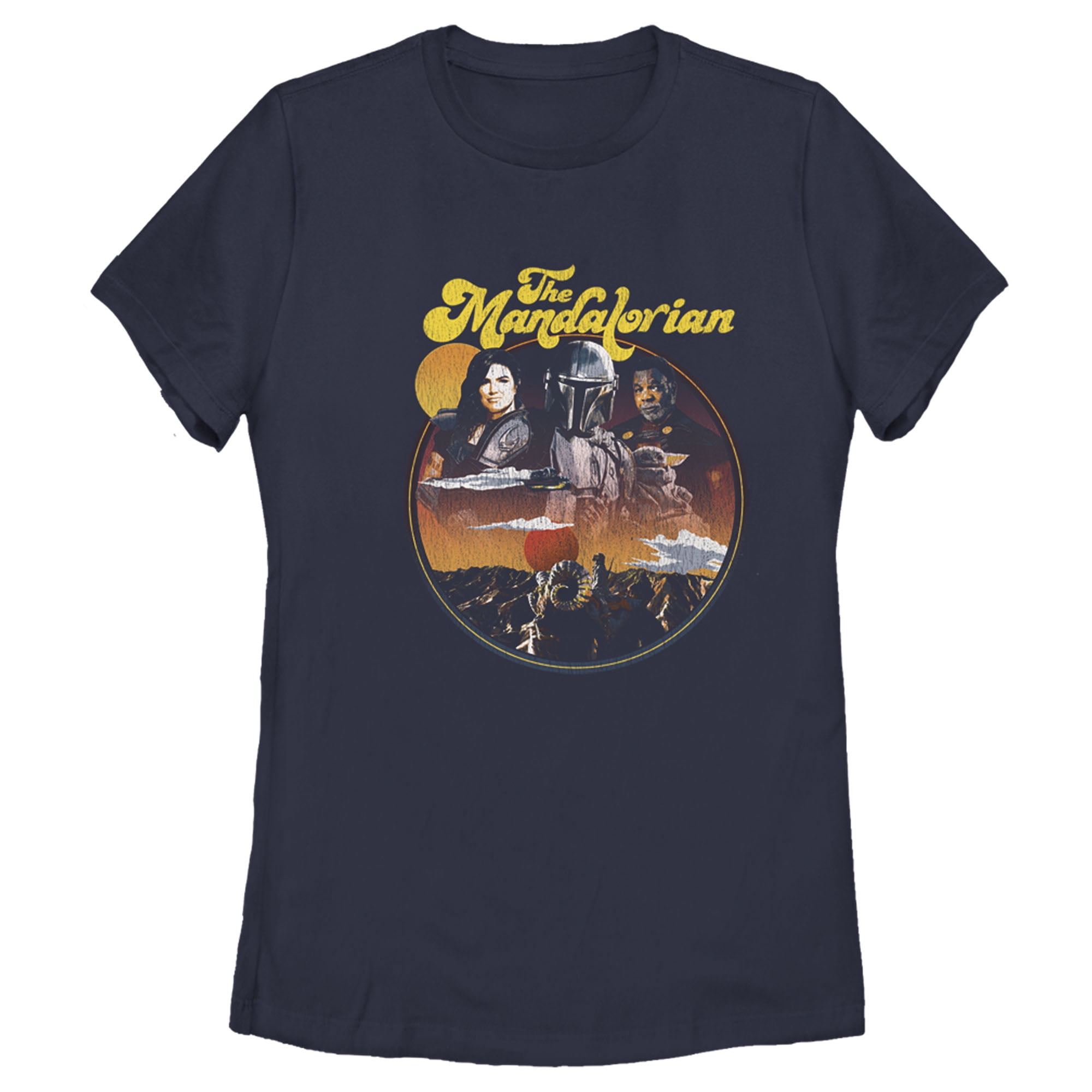 Women's Star Wars: The Mandalorian Razor Crest Crew Graphic Tee Navy ...