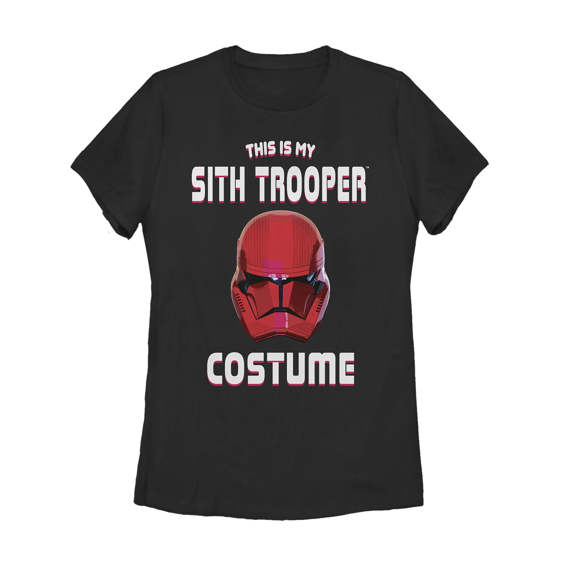 Women's Star Wars: The Rise of Skywalker Halloween Sith Trooper Costume Graphic Tee Black X ...