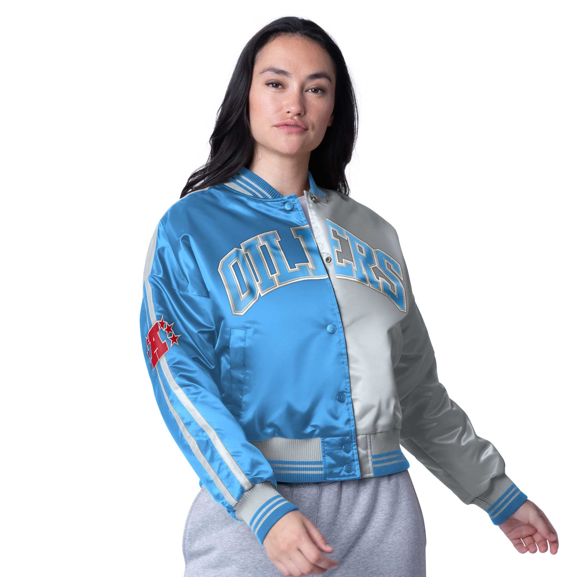 Women's Starter Light Blue/Silver Houston Oilers Gridiron Classics Zone ...