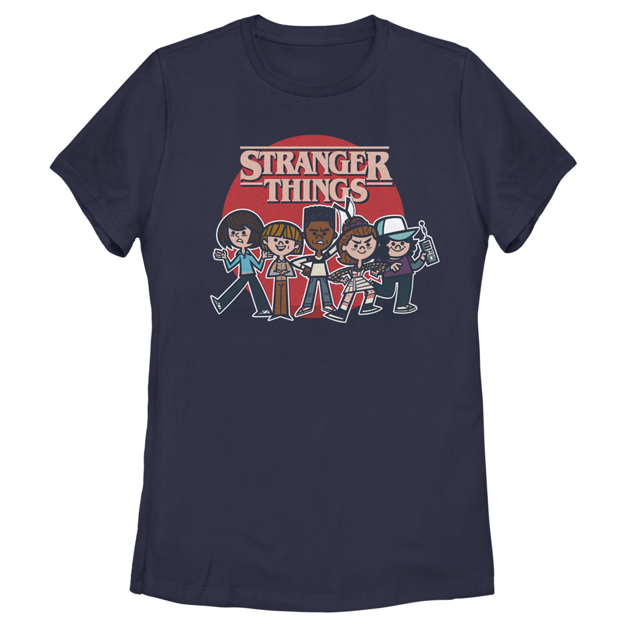 Netflix Women's Stranger Things Cartoon Gang Graphic T-Shirt - Walmart.com