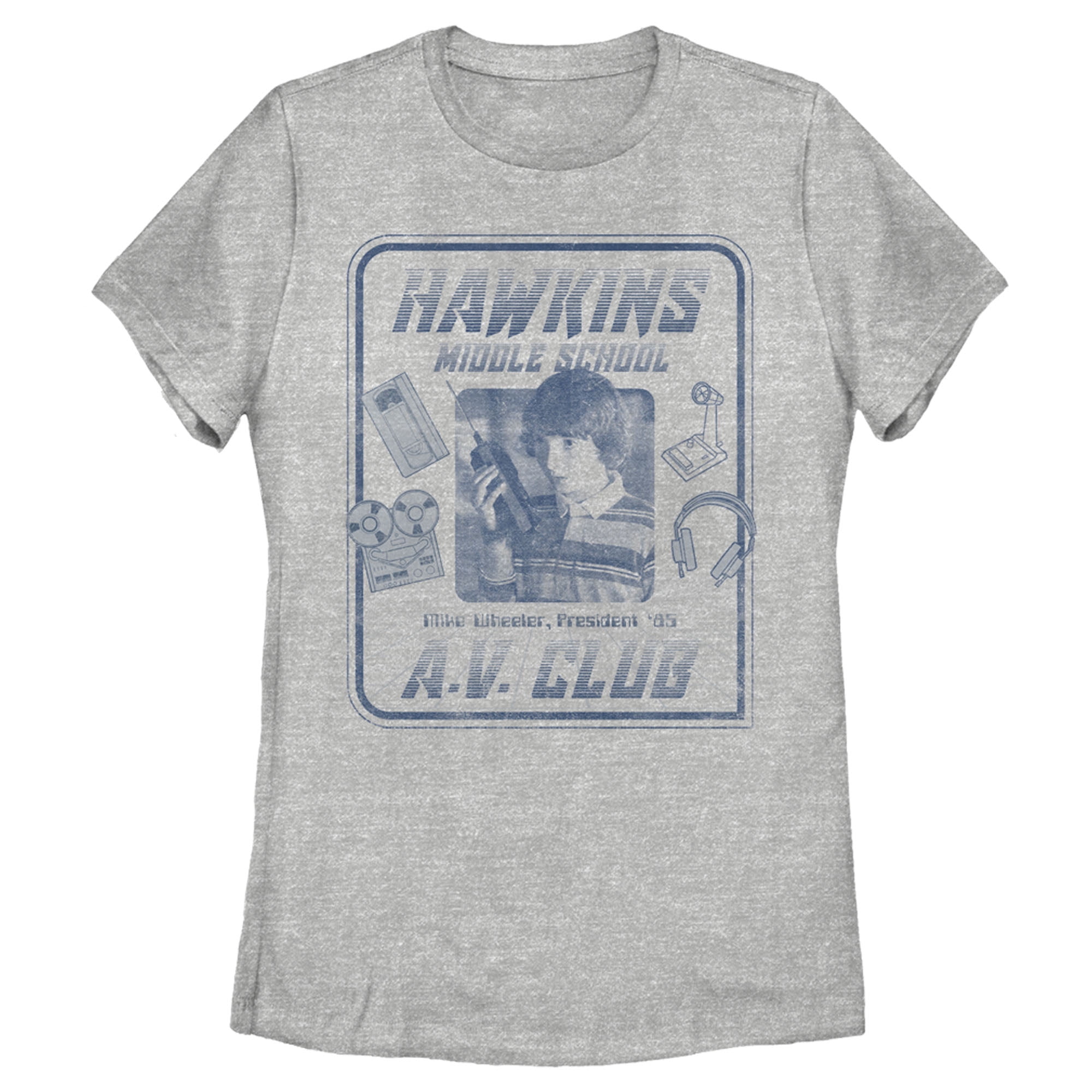 Netflix Women's Stranger Things Hawkins Middle School A.V. Club Graphic ...
