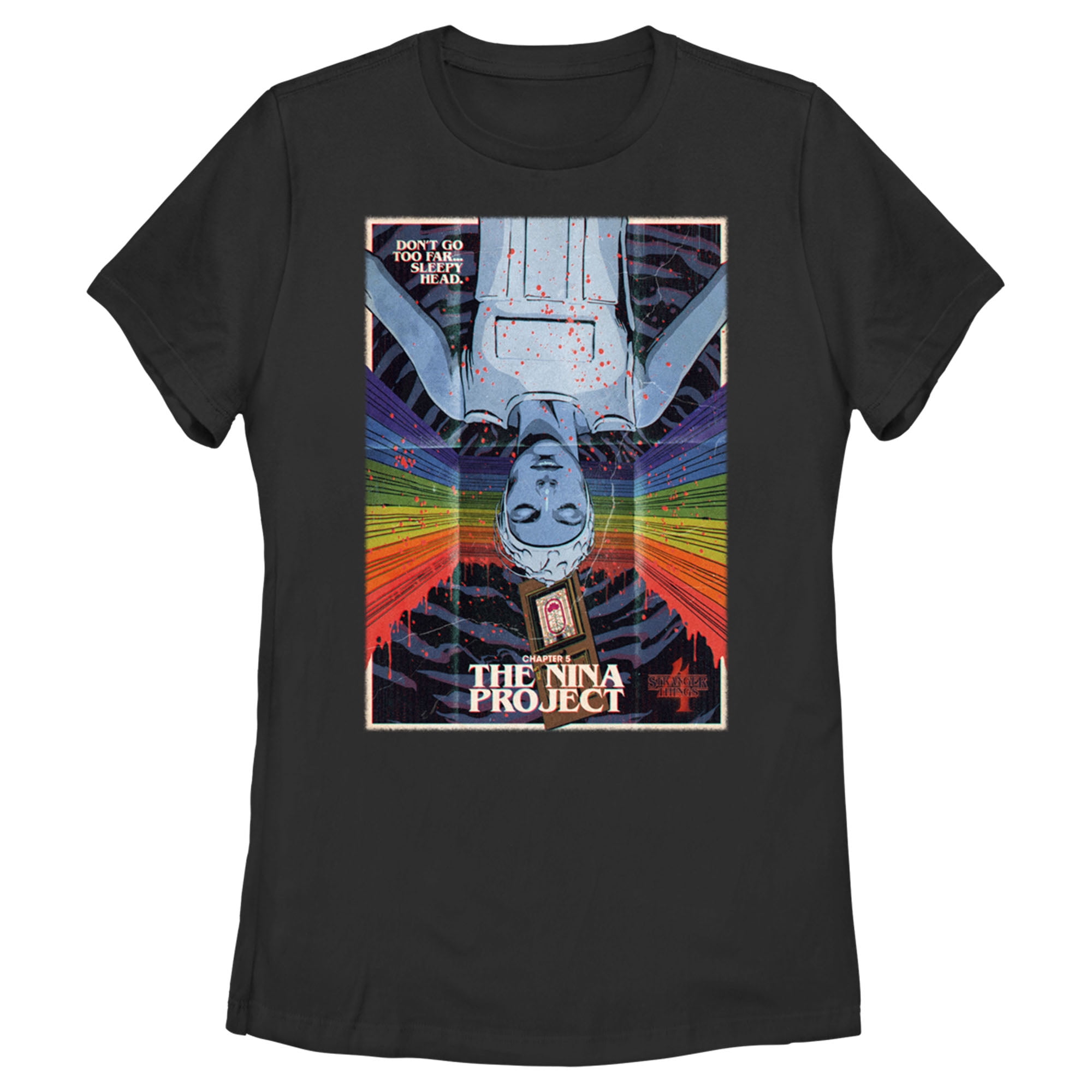 Netflix Women's Stranger Things Retro Nina Project Poster Graphic T ...