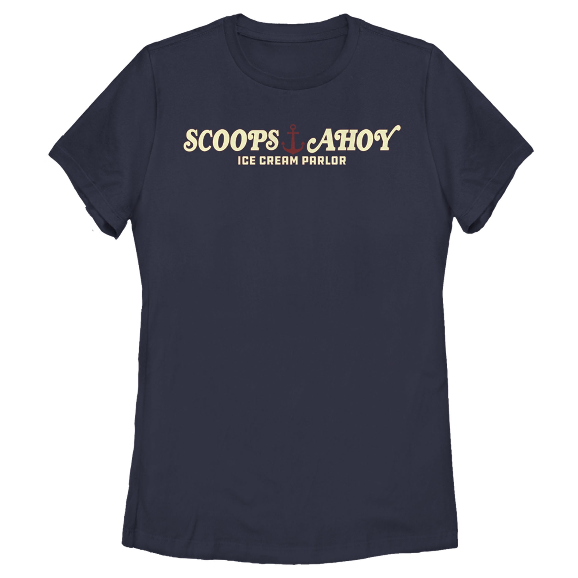 Women's Stranger Things Scoops Ahoy Nautical Logo Graphic T-Shirt ...