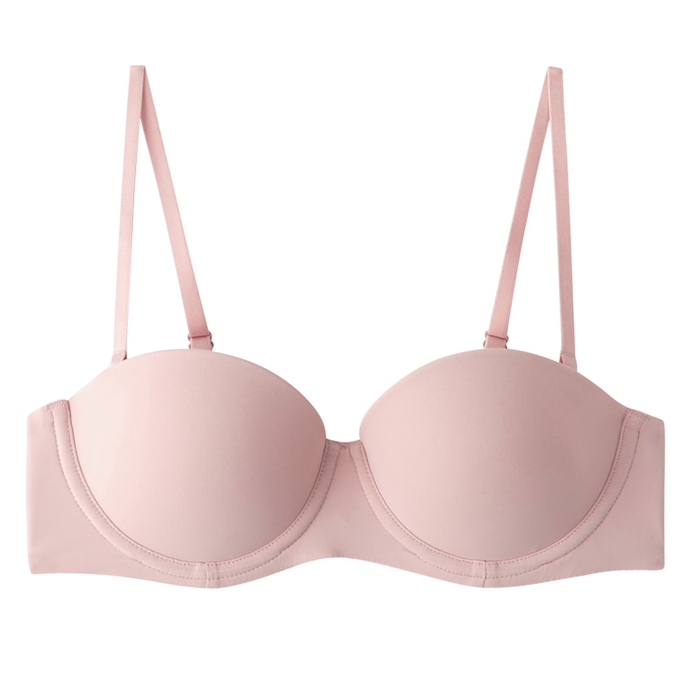 Women's Strapless Push Up Bra Underwire Padded T-Shirt Bra Wedding Bra ...