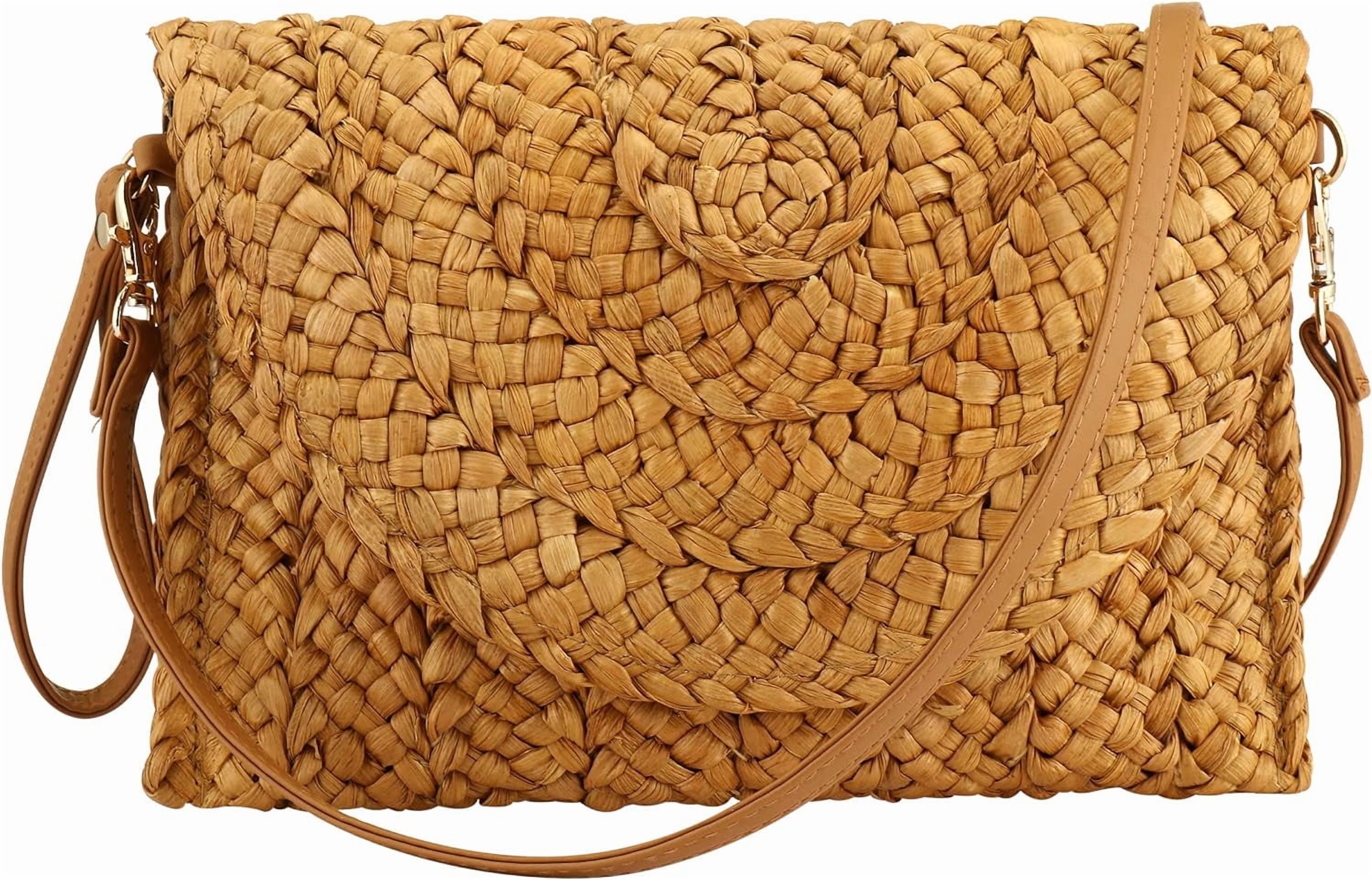 Women's Straw Shoulder Bag Straw Clutch Purse Summer Beach Bags ...