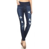 Jvini, Women's Stretch Skinny Jeans, Ripped Distressed Denim Jeggings ...
