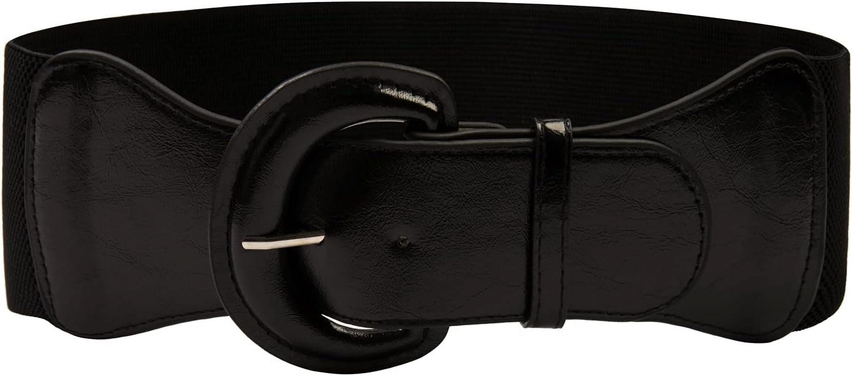 Women's Stretchy Cinch Belt 3 Inch Vintage Chunky Buckle Belts S-XXXXL ...