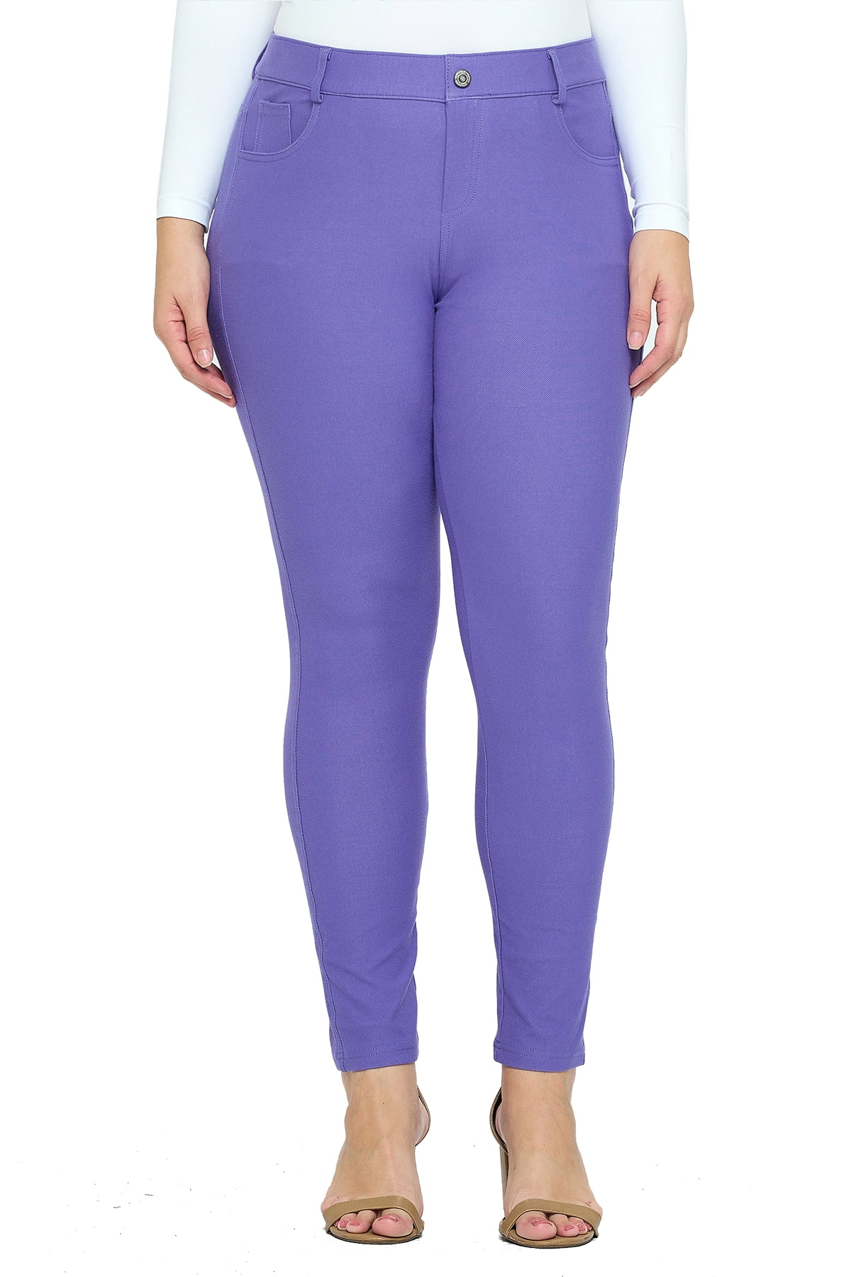 Women's Stretchy Slim Jeggings with 5 Pockets Cotton Blend, Very ...