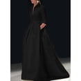 Women’s Structured Collared Shirt Style Ball Gown Maxi Dress Three ...