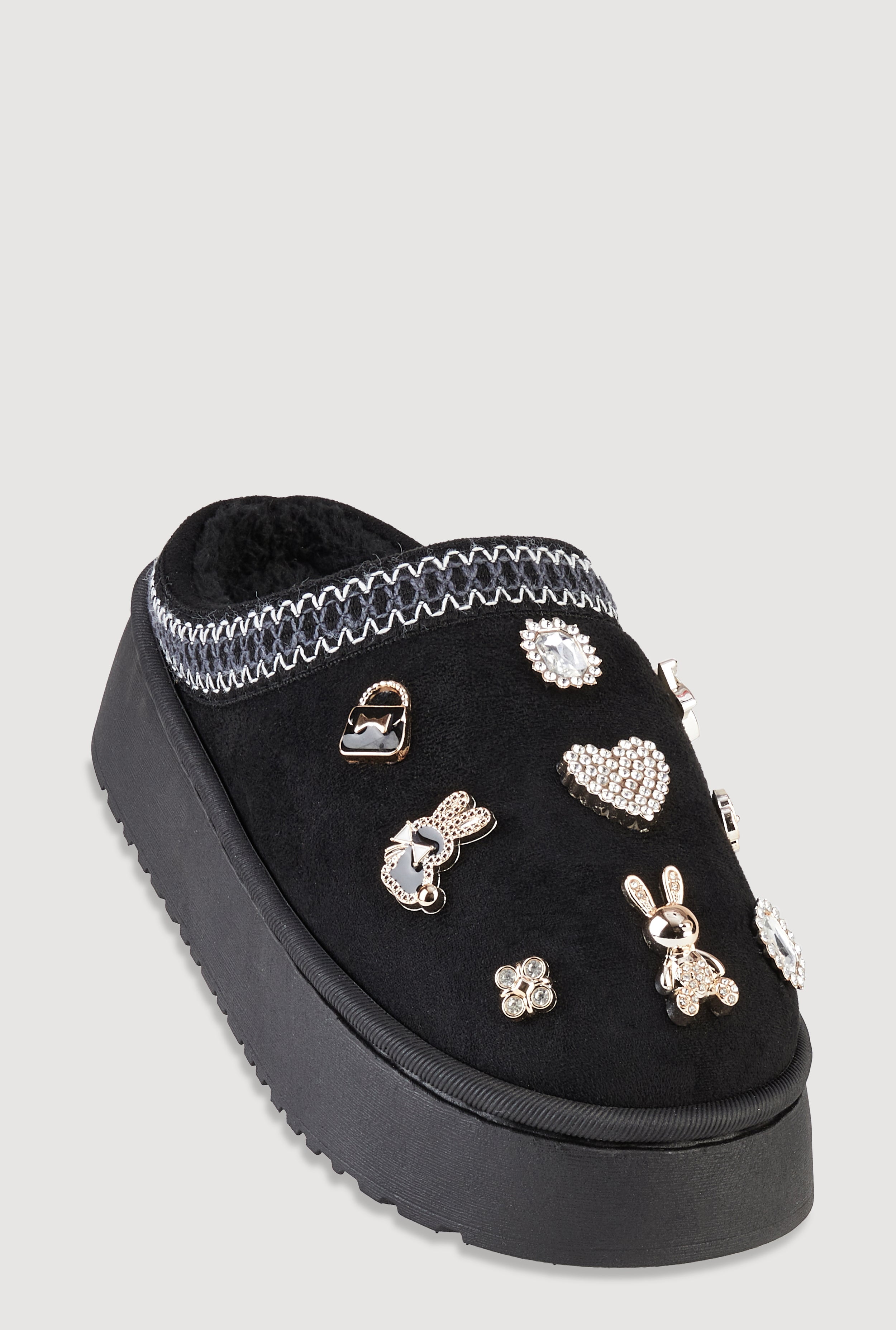 Women's Studded Charm Low Platform Mule Slippers - Walmart.com