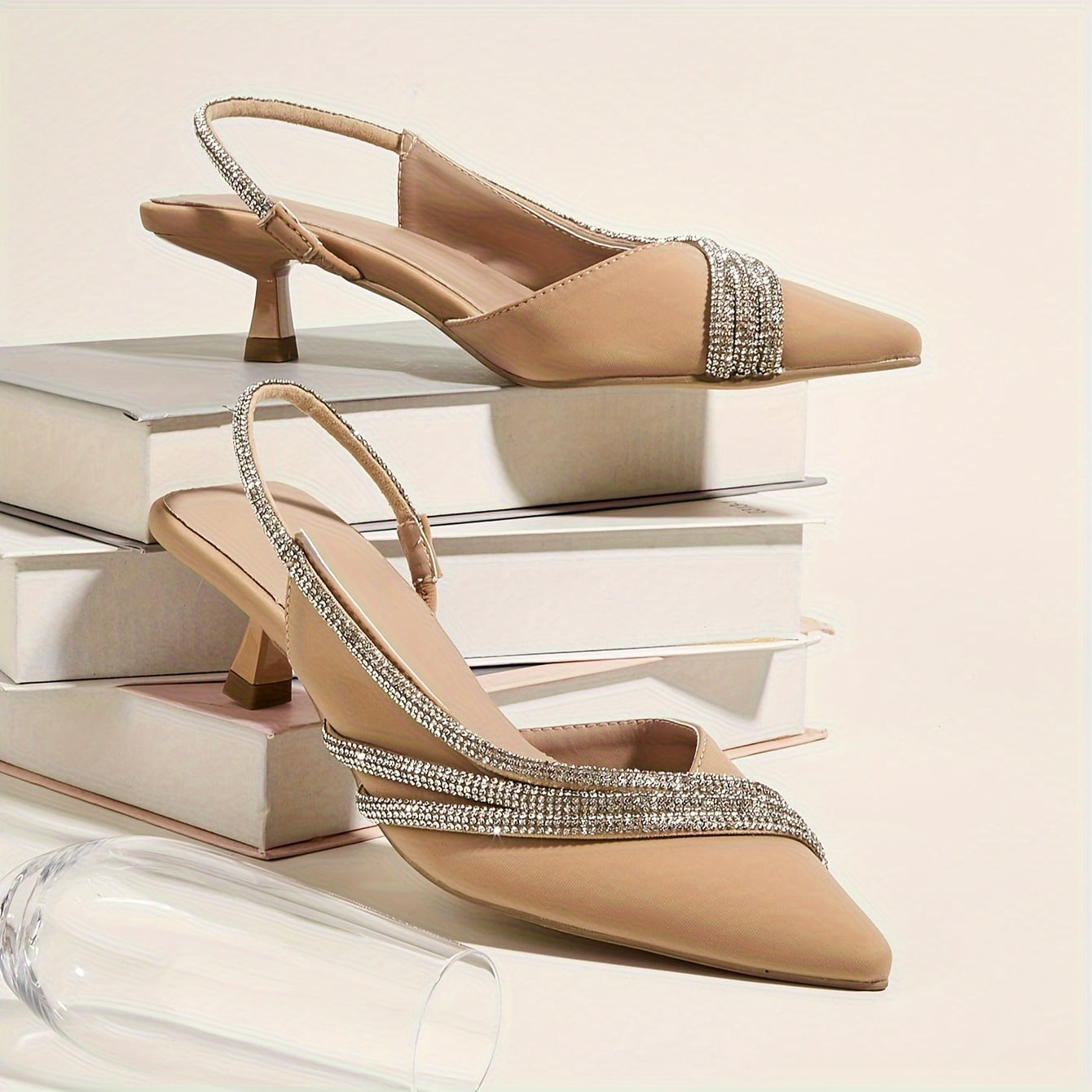 Women's Stylish Sandals, Slip On Transparent Chunky Heel Slides ...