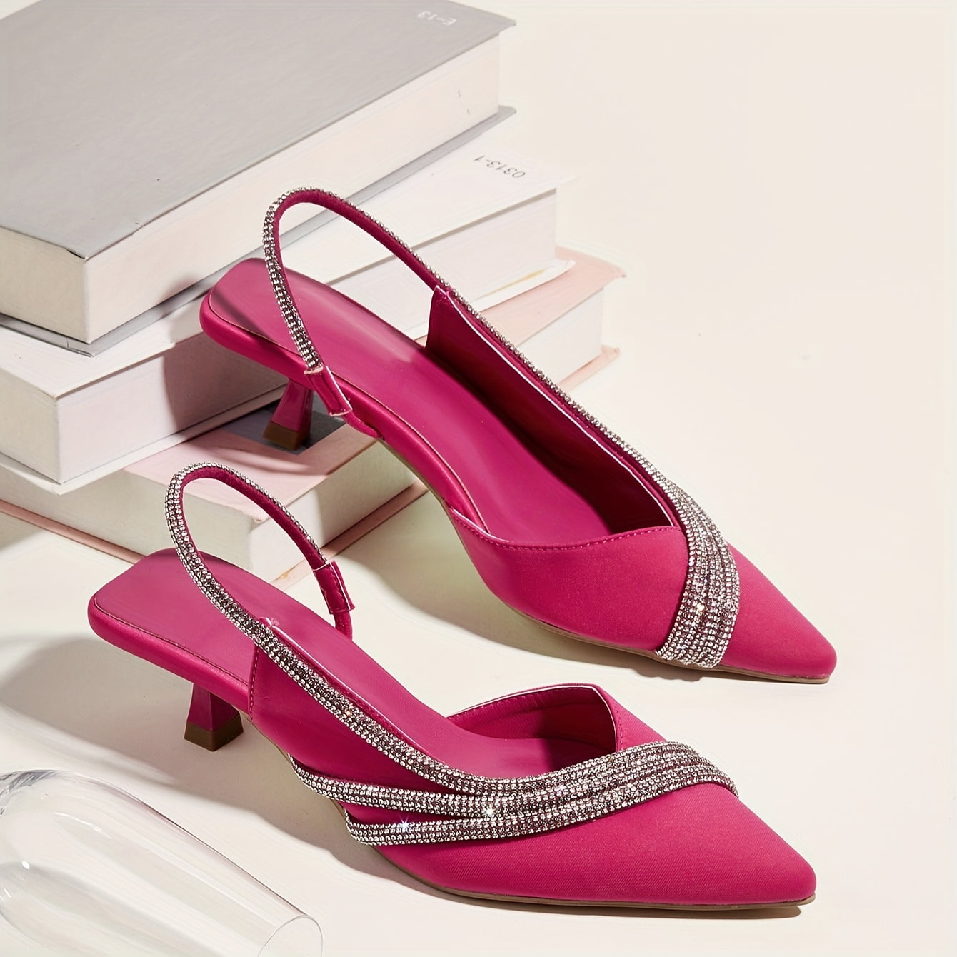 Women's Stylish Sandals, Slip On Transparent Chunky Heel Slides ...