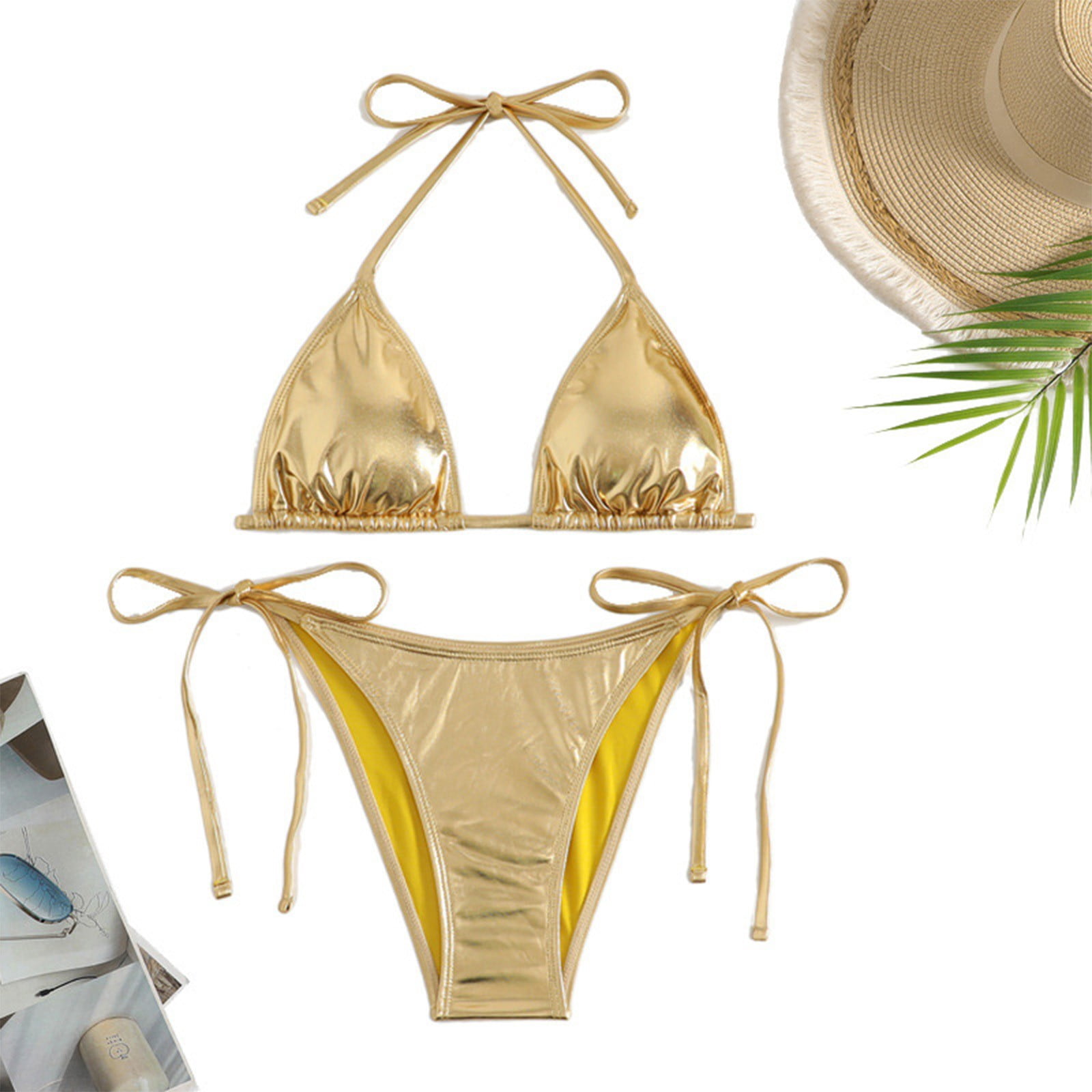 Women's Stylish Tankini Set Two Piece Swimwear with Elegant Lace and ...