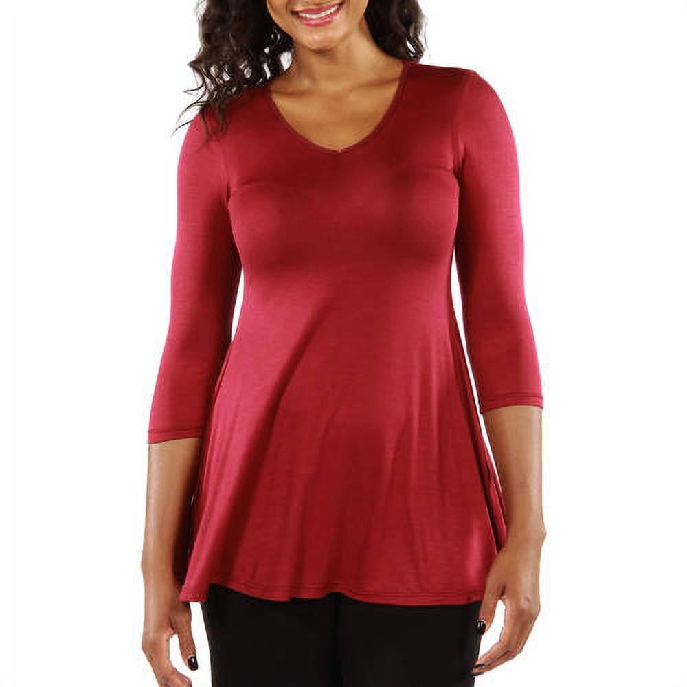 Women's Sublime Silky Black Tunic Top - Walmart.com