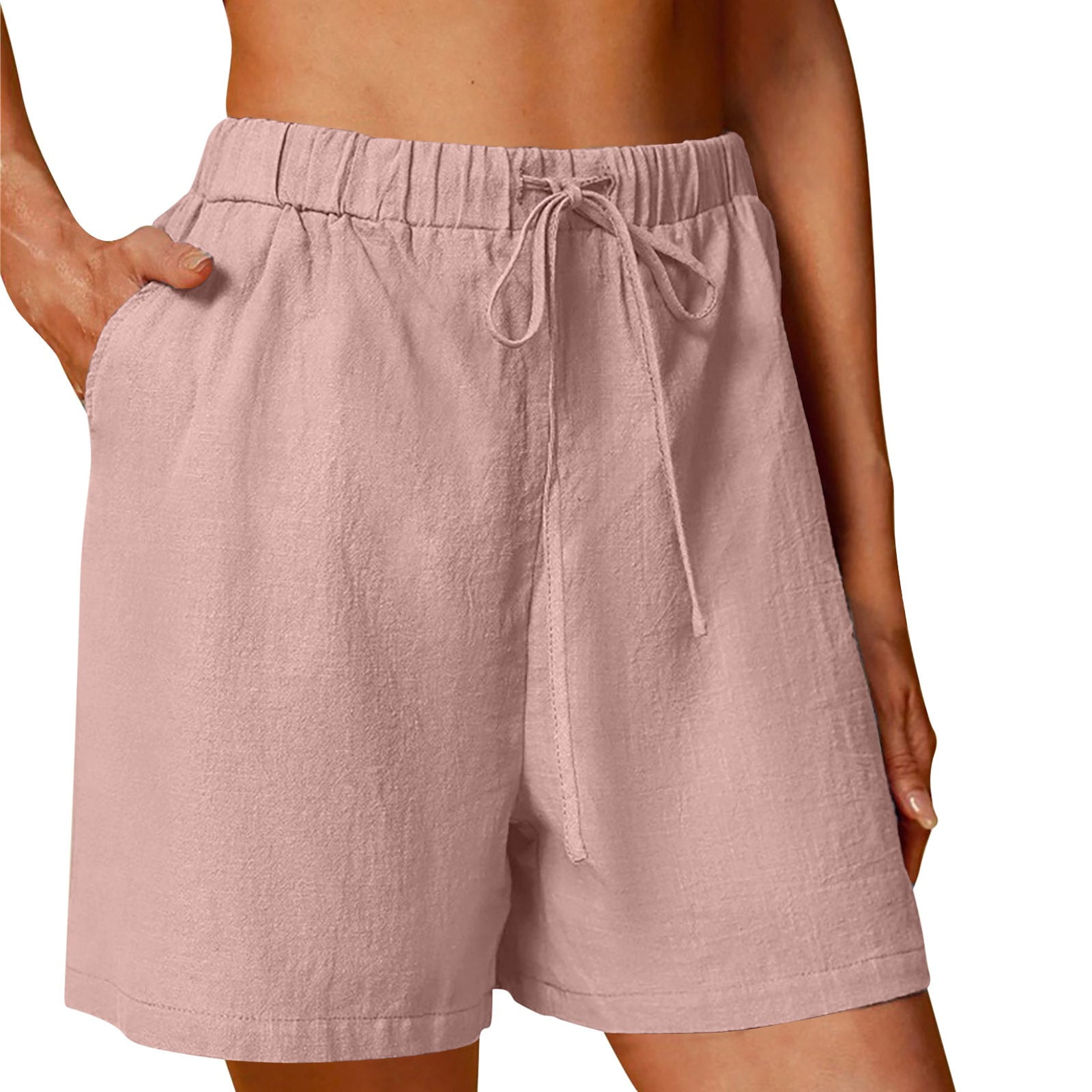 Women's Summer Solid Comfortable Casual High Waisted Shorts - Walmart.com