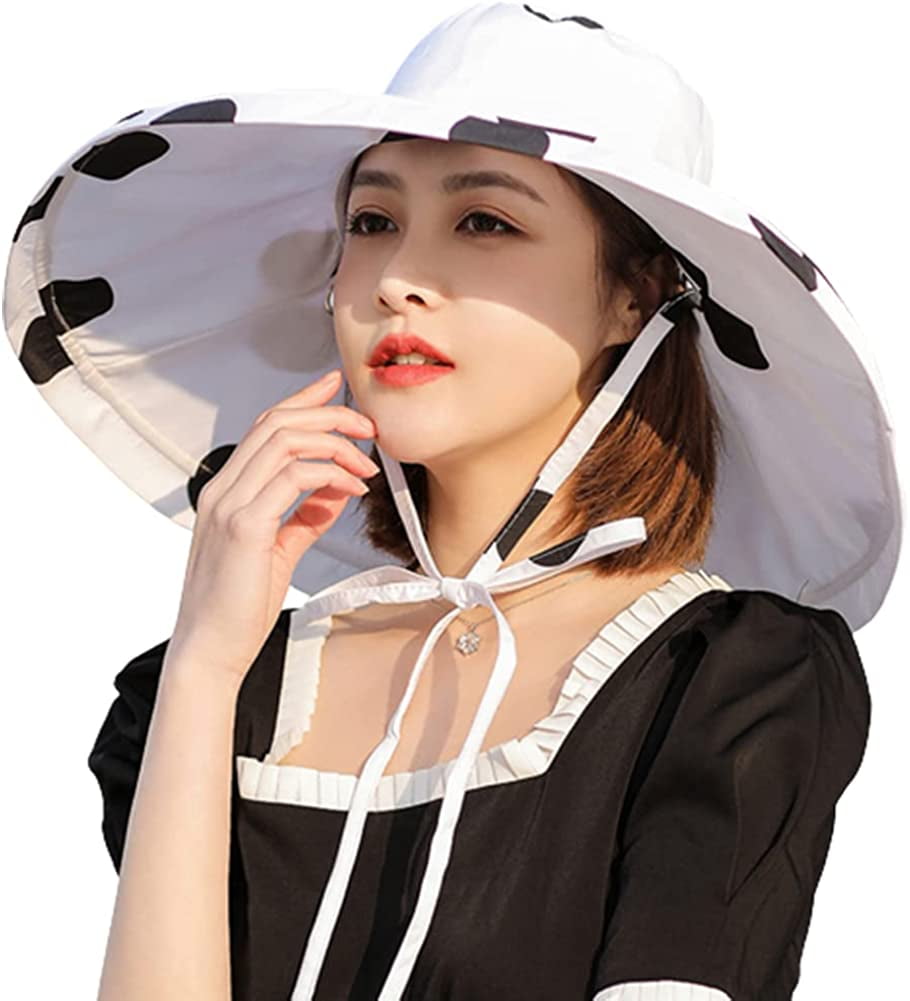 Womens Sun Hat Packable Reversible Bucket Hat Uv Sun Protection Wide