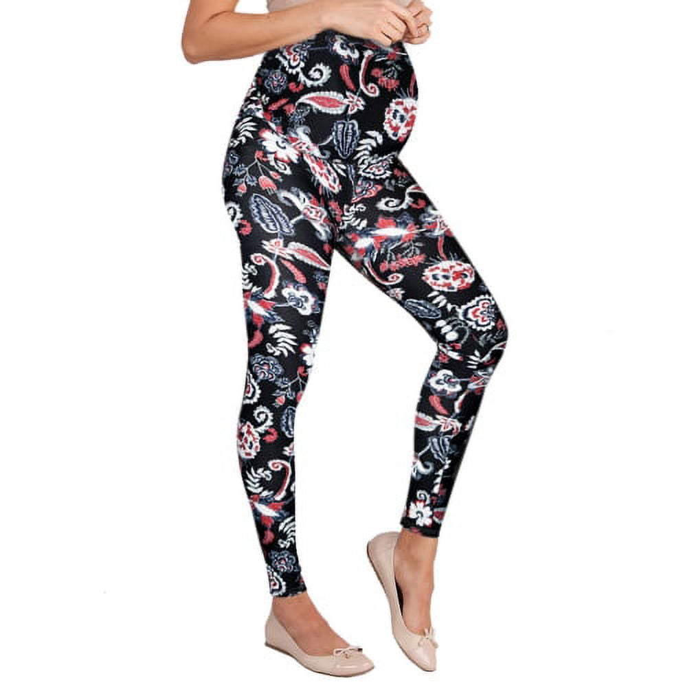 Women's Super Comfy Maternity Leggings LM48224 10985 BLACKMULTI S ...
