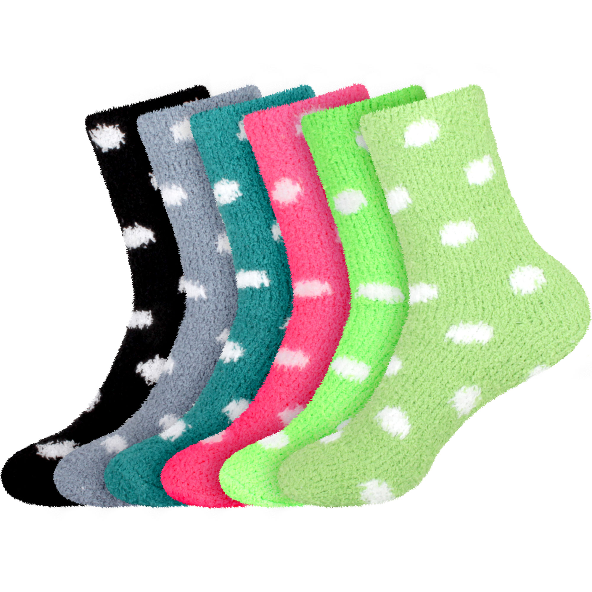 Women's Super Soft Warm Comfy Fuzzy Fluffy Plush Cozy Cute Polka Dots ...