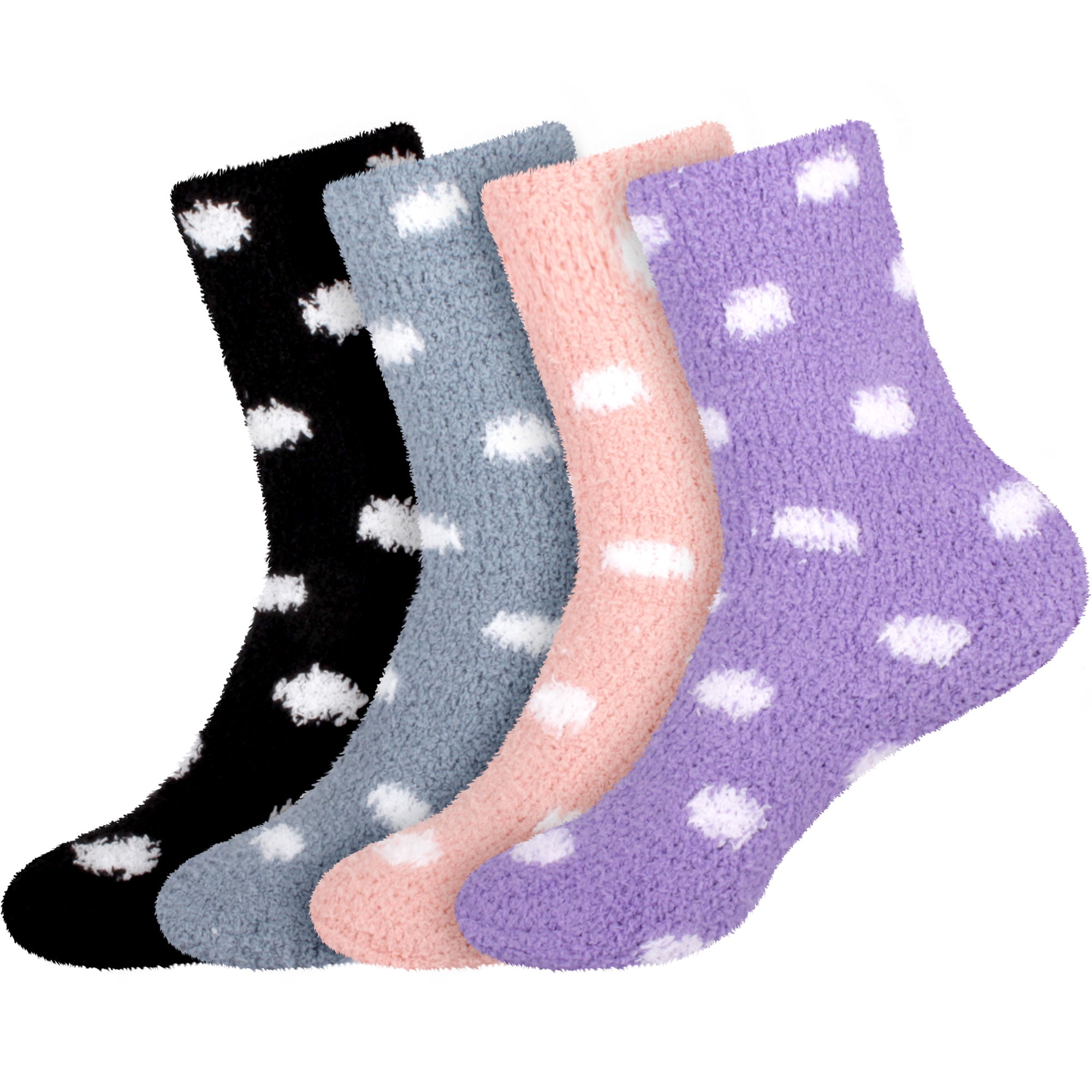 Women's Super Soft Warm Comfy Fuzzy Fluffy Plush Cozy Cute Polka Dots ...