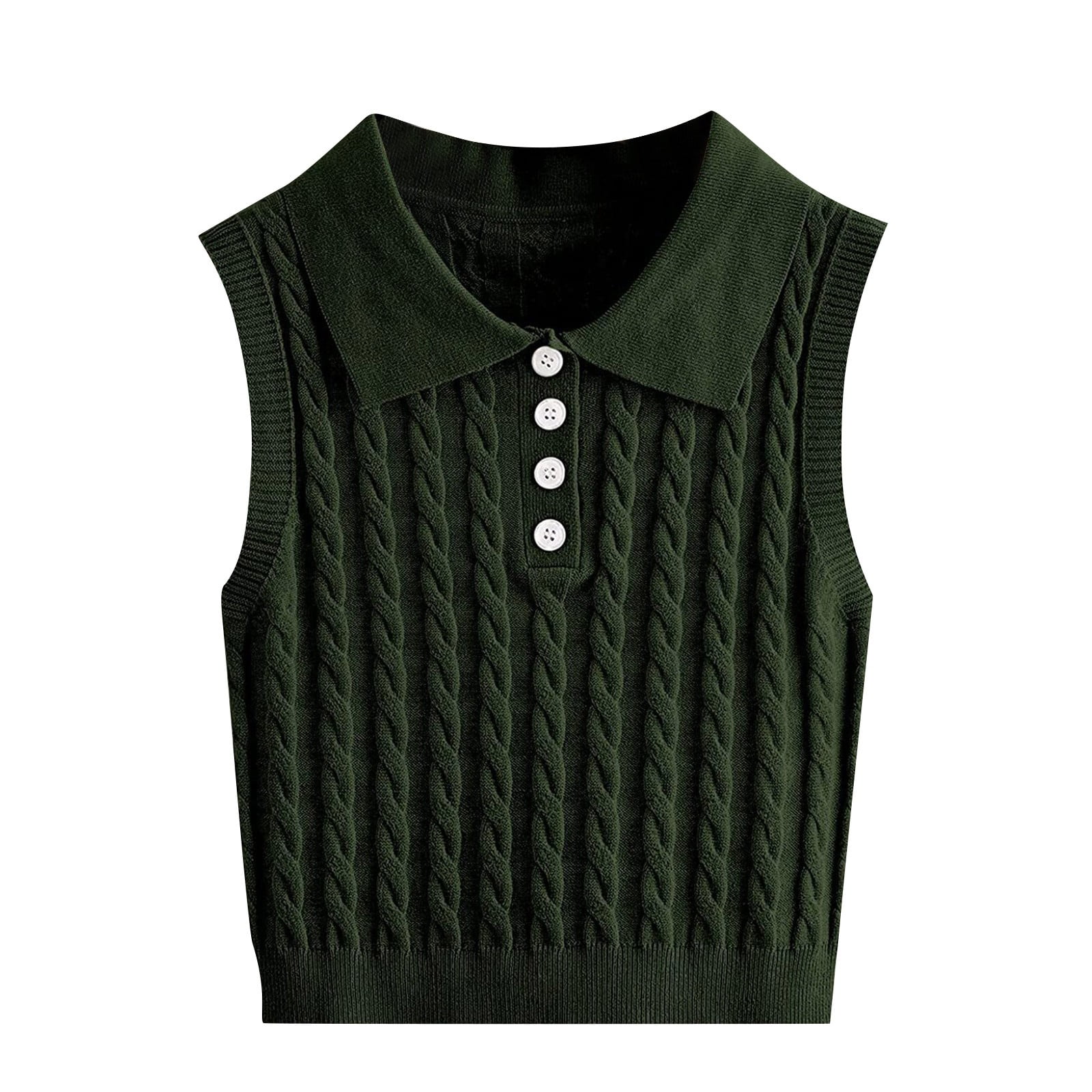 Women's Sweater Vest Casual V-Neck Pullover Shirt Collision Color ...