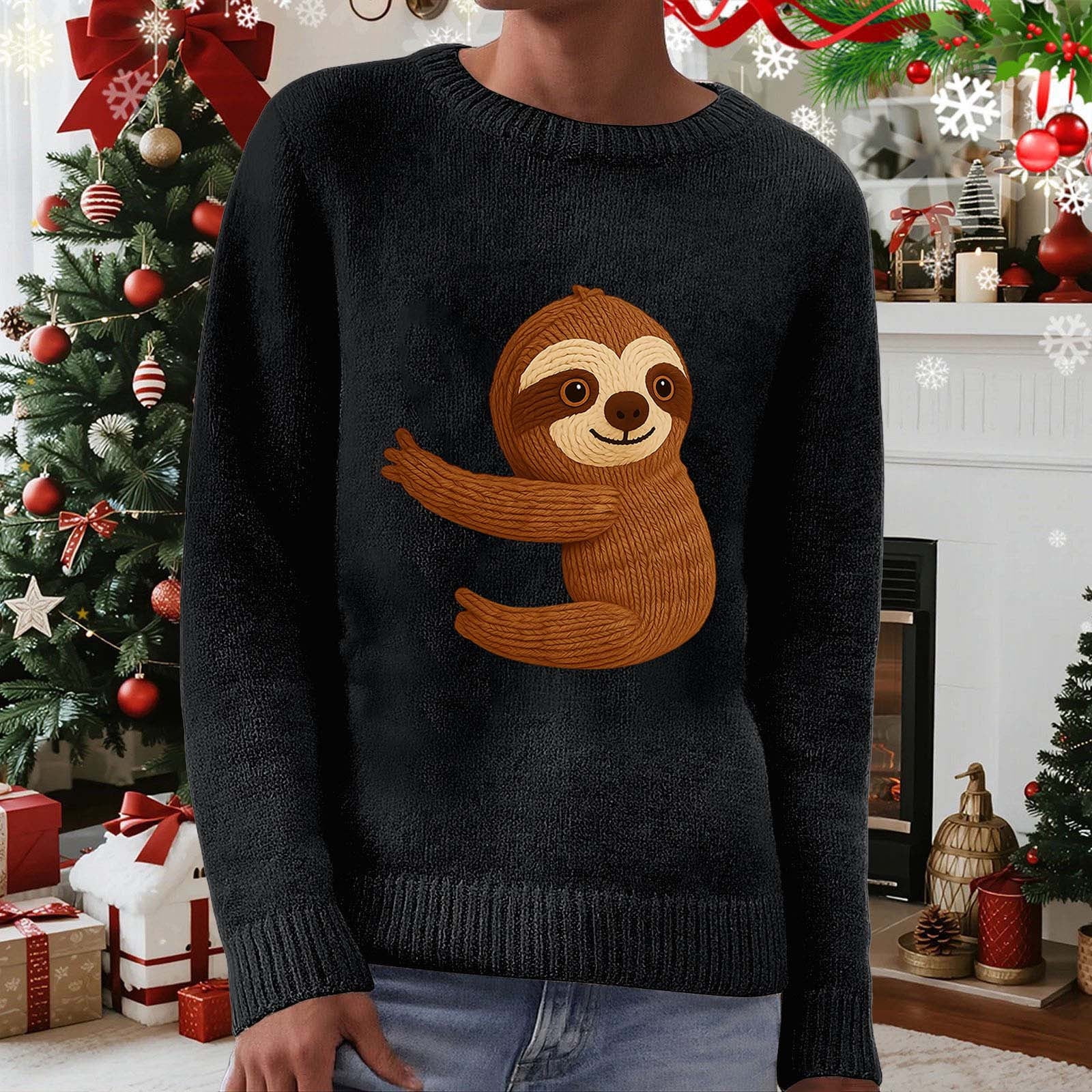 Women's Sweaters with Cute Knitted Animal Graphic Long Sleee Pullover ...