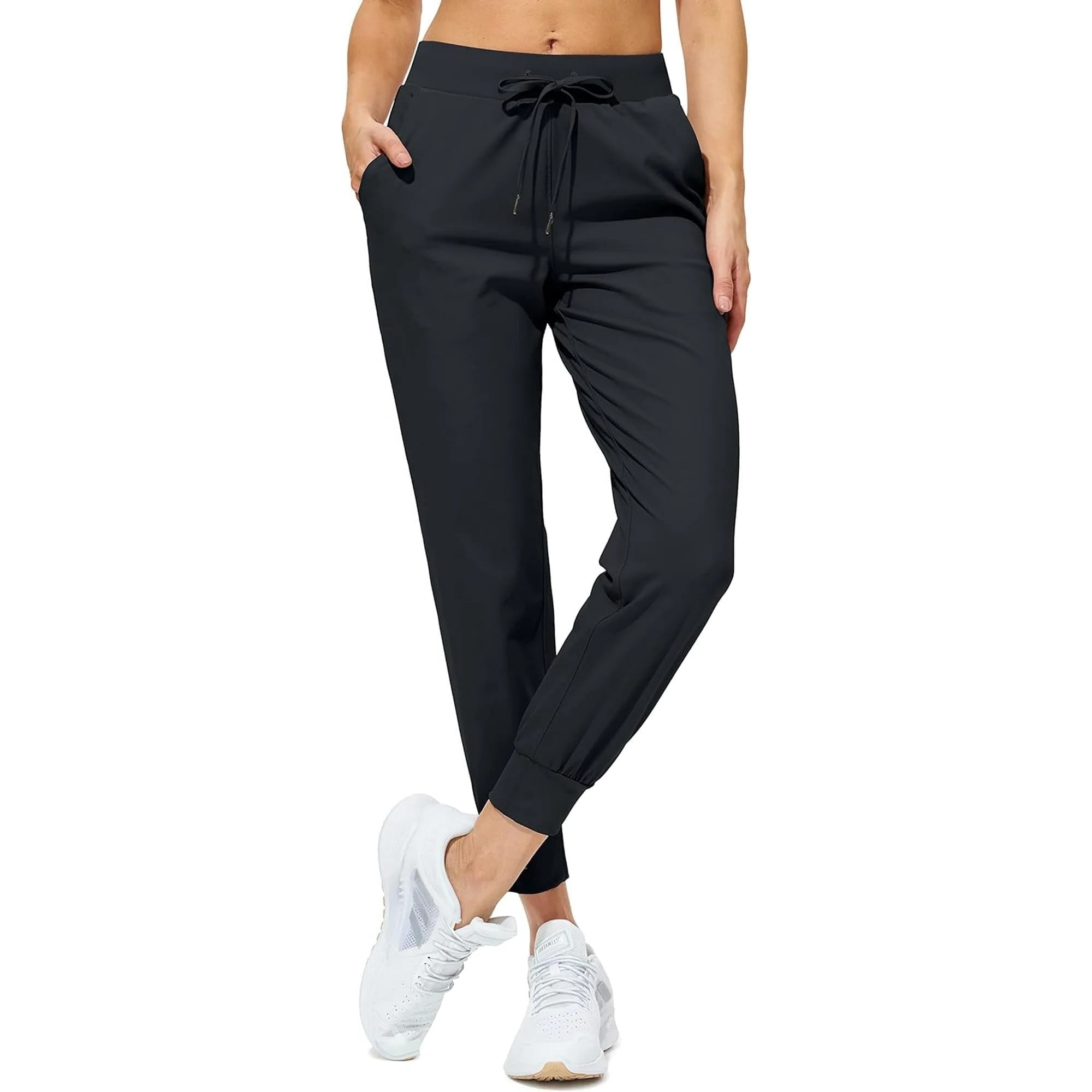MLDRA Women's Athletic Jogger Pants with Pockets Tapered Lightweight ...