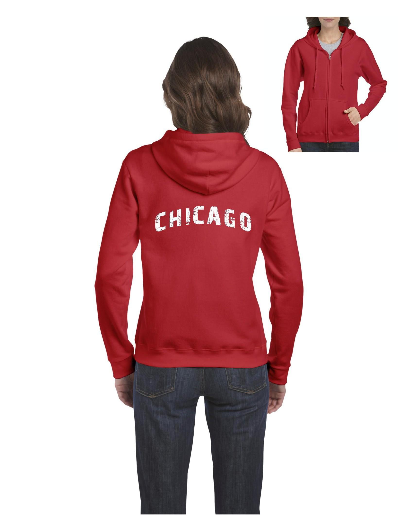 Women's Sweatshirt Full-Zip Pullover - Chicago - Walmart.com