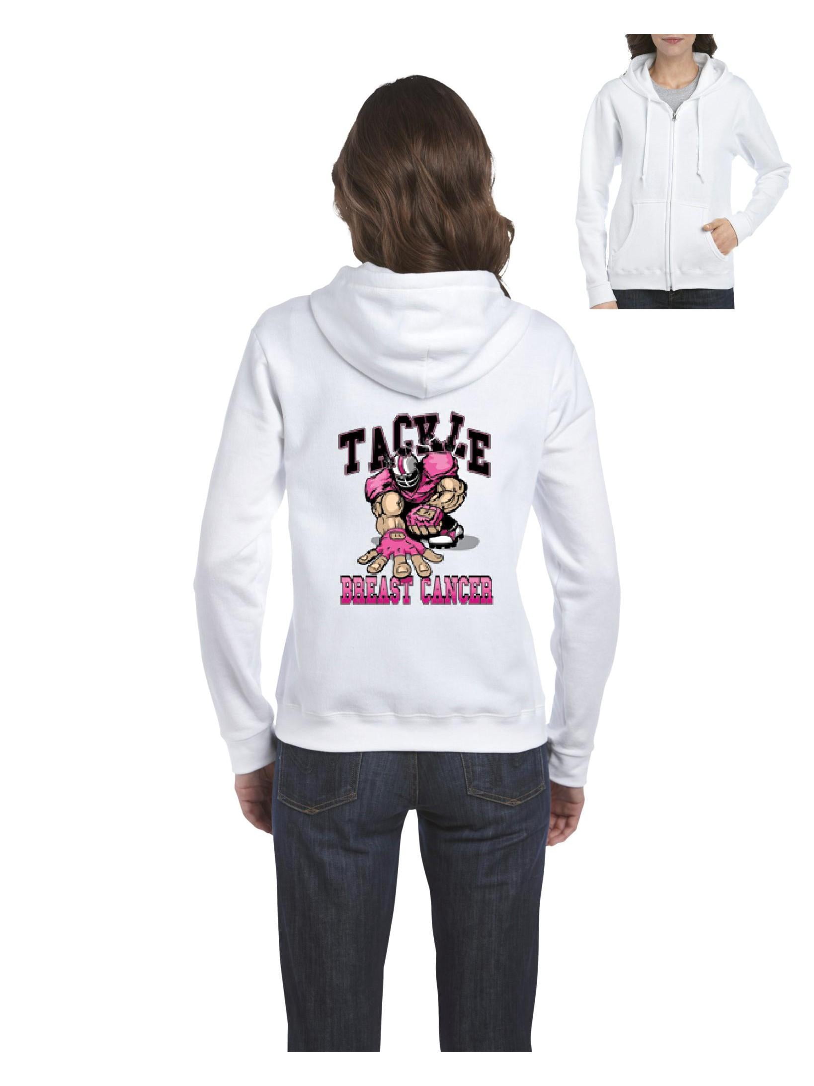 Women's Sweatshirt Full-Zip Pullover - Tackle Breast Cancer - Walmart.com