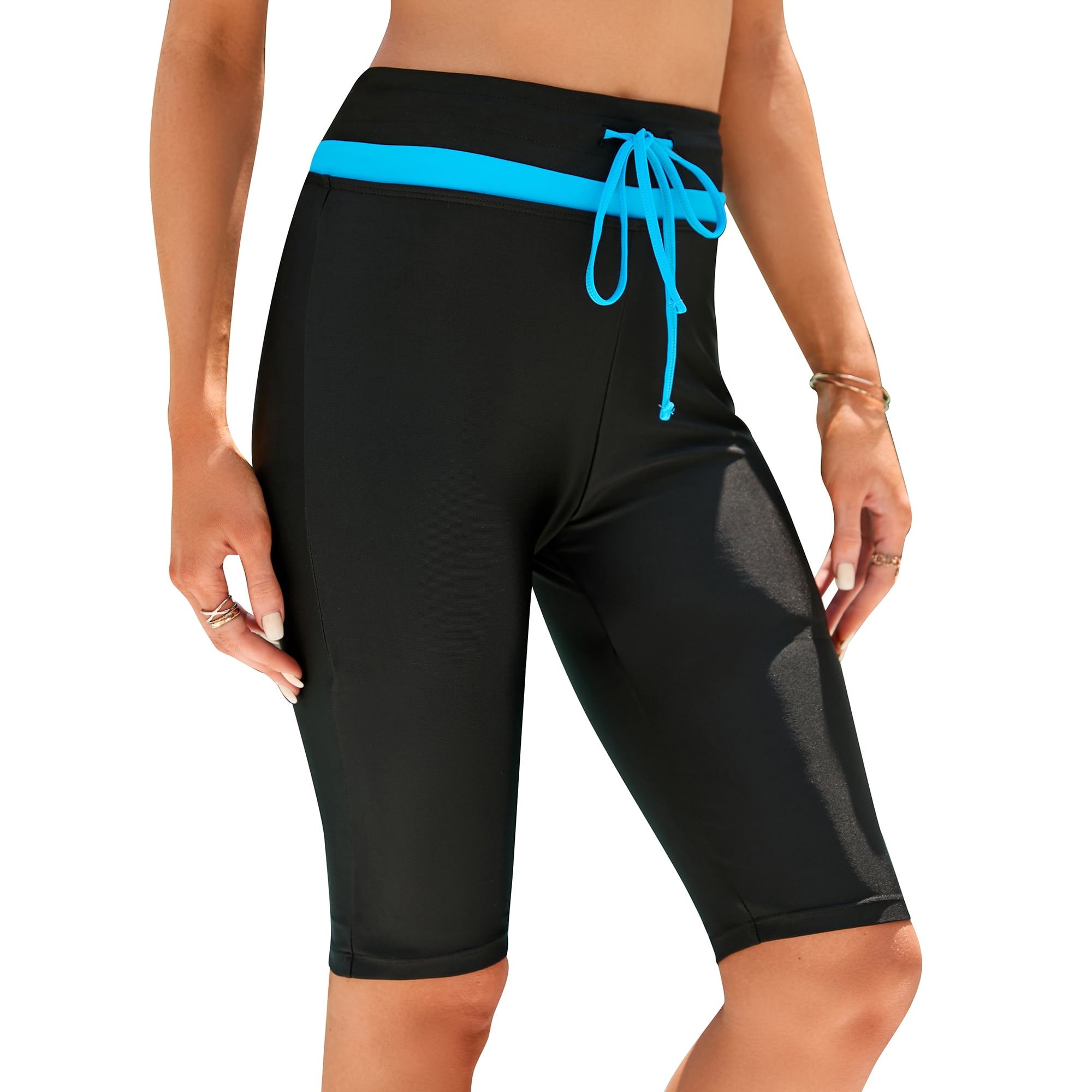 Women's Swim Capri Sun Protective Active Swimming with Leggings Tights ...