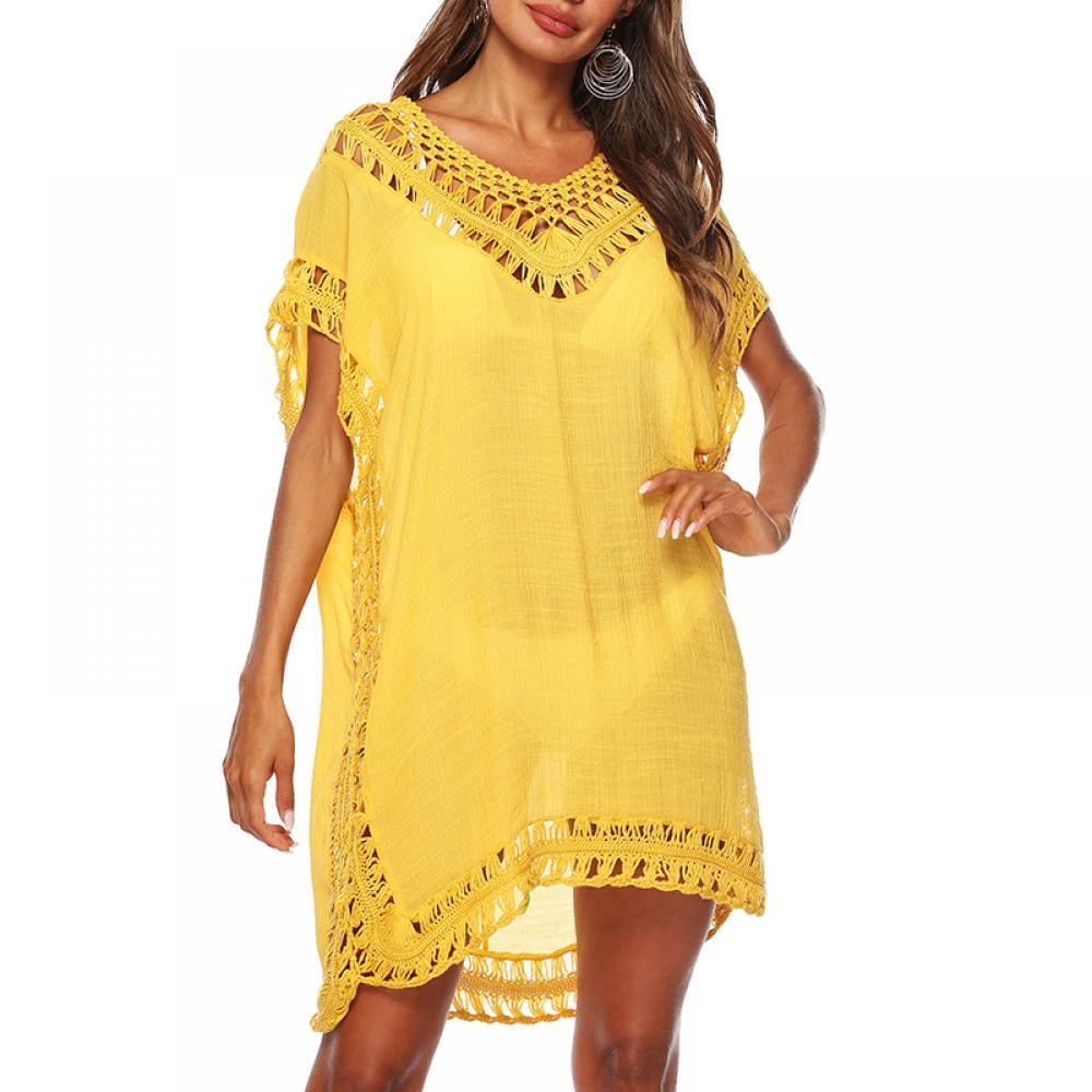 Women's Swim Cover Ups for Beach Swimwear, Summer Casual Loose Sun ...