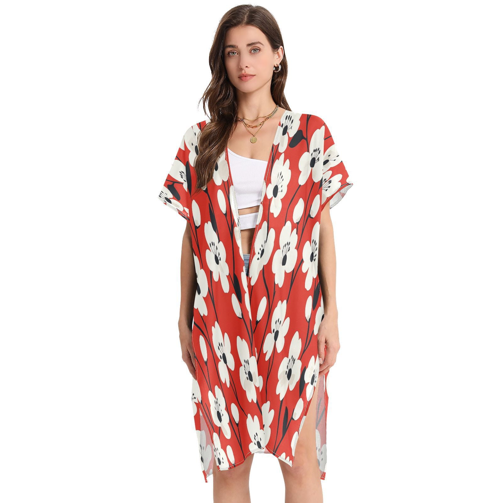 Women's Swimwear Cover Ups - Summer Beach Kimono, Lightweight & Flowy ...