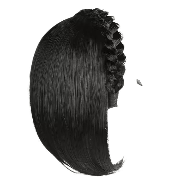 Women's Synthetic Braided Headband Hair Wigs - Straight Clip-In Braid ...