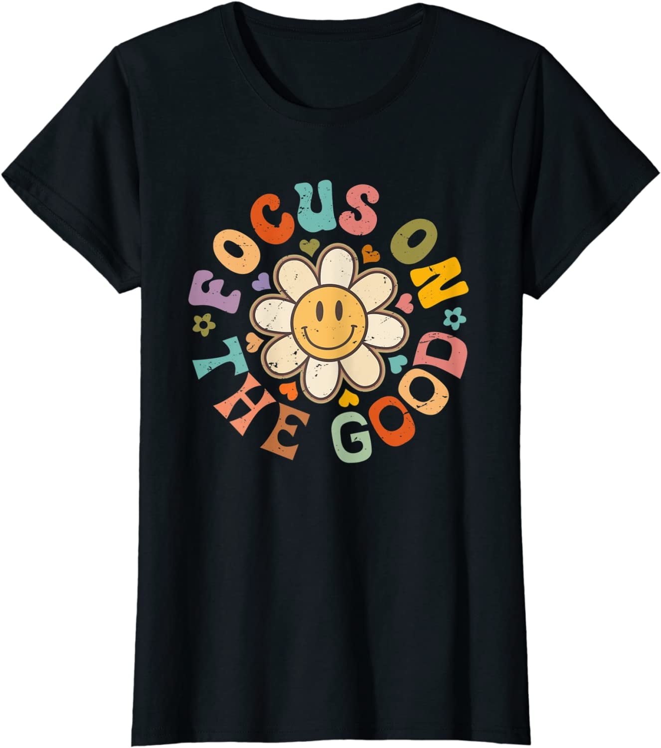 Women's T-shirt Inspirational Motivational Positive Quote Focus On The ...