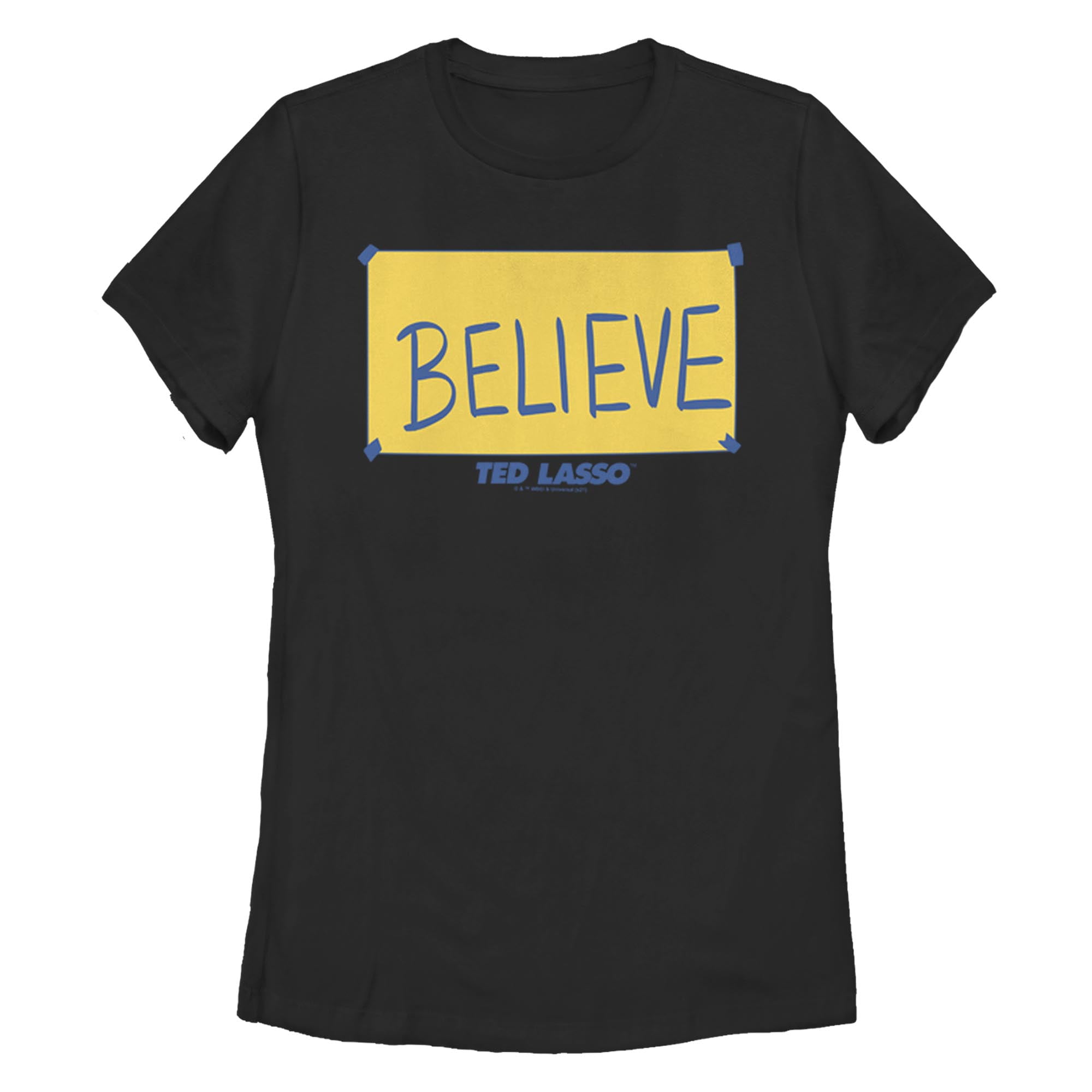 Women's Ted Lasso Believe Sign Graphic T-Shirt - Walmart.com