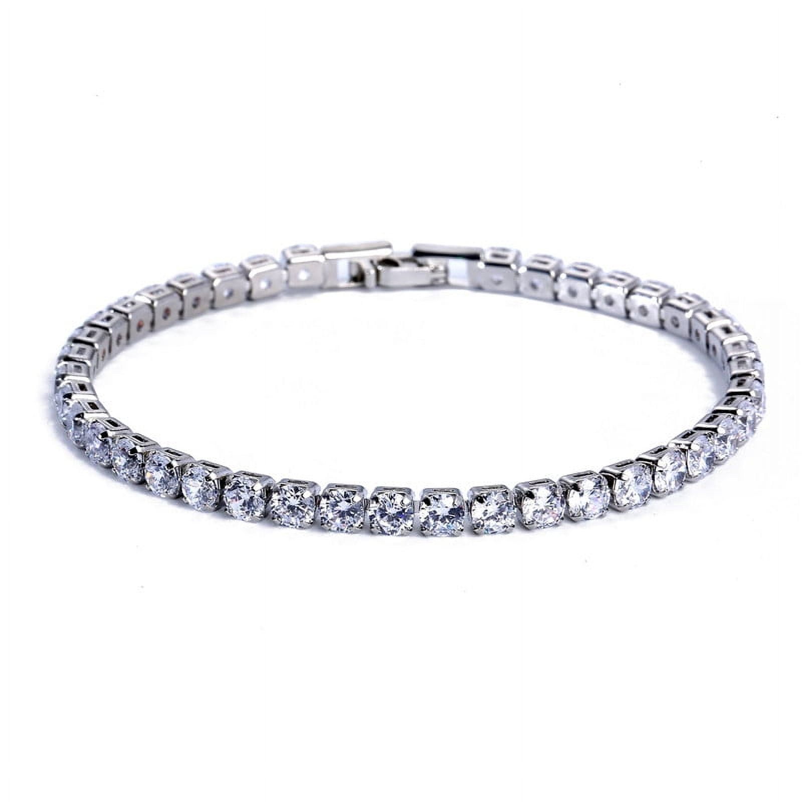 Women's Tennis Bracelet Gold Silver Plated Cubic Zirconia Jewelry 7 ...