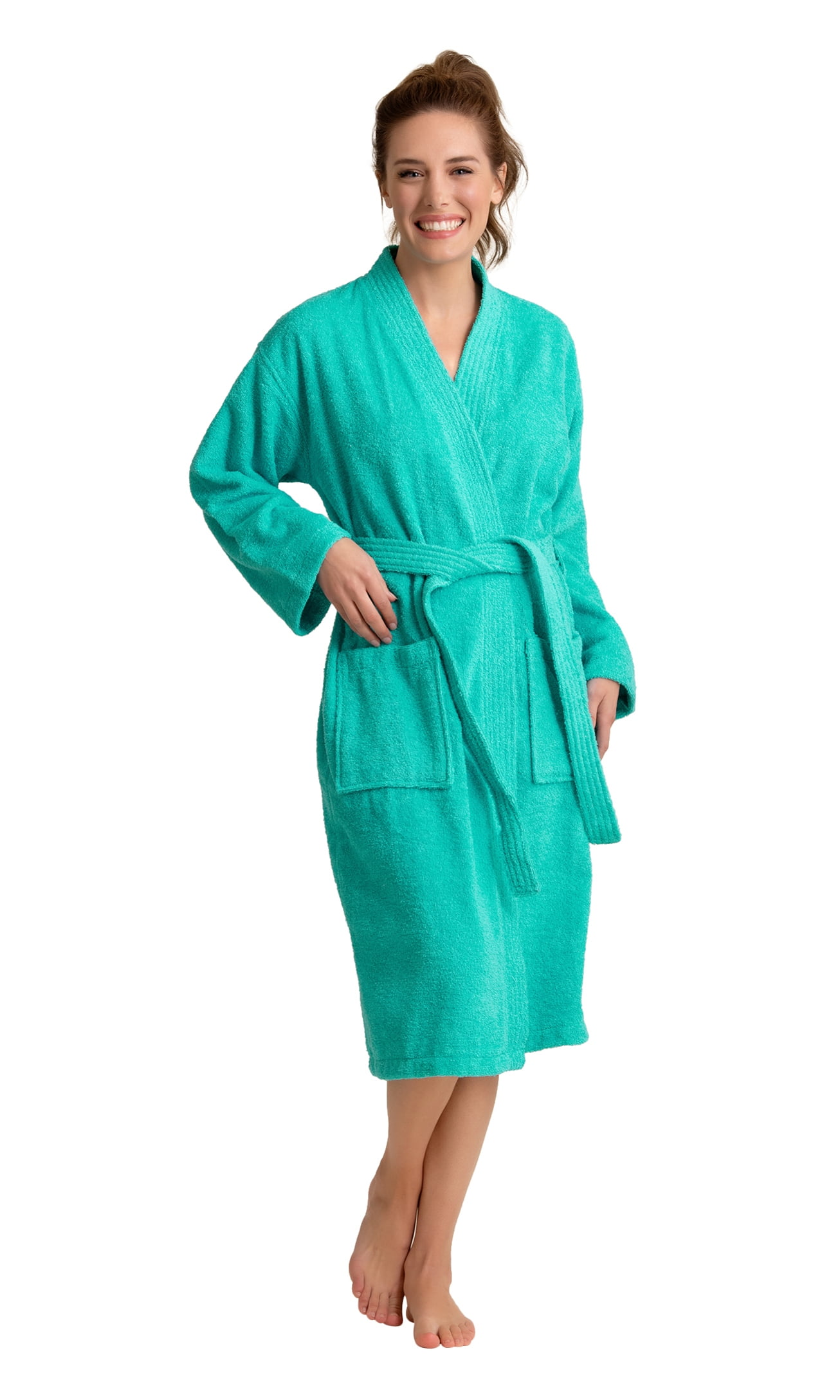 Women's Terry Cotton Kimono Bathrobe - Thick, Absorbent - Walmart.com