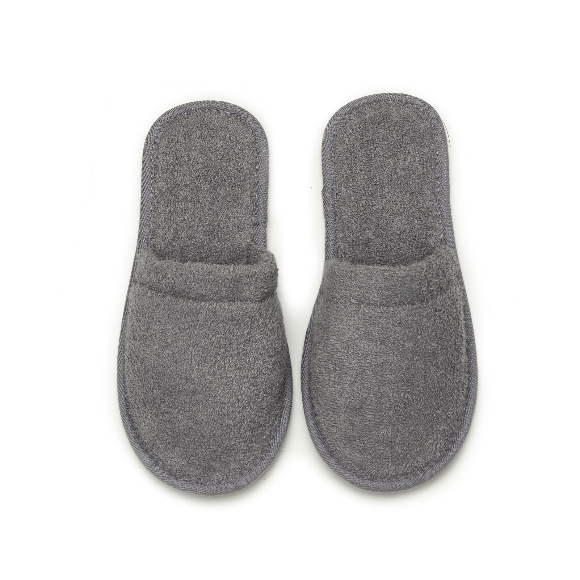 Women's Terry Cotton Spa Bath Slippers Gray - Medium - Walmart.com