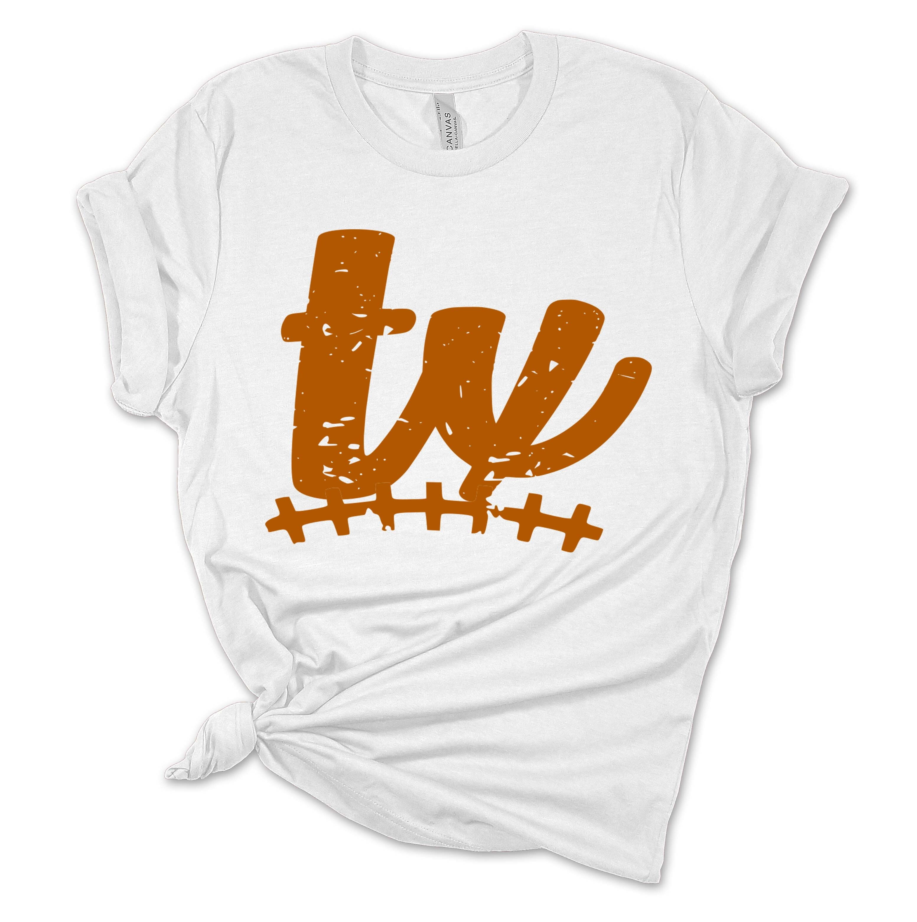 Women's Texas Tshirt Distressed TX Football Texas Burnt Orange State ...