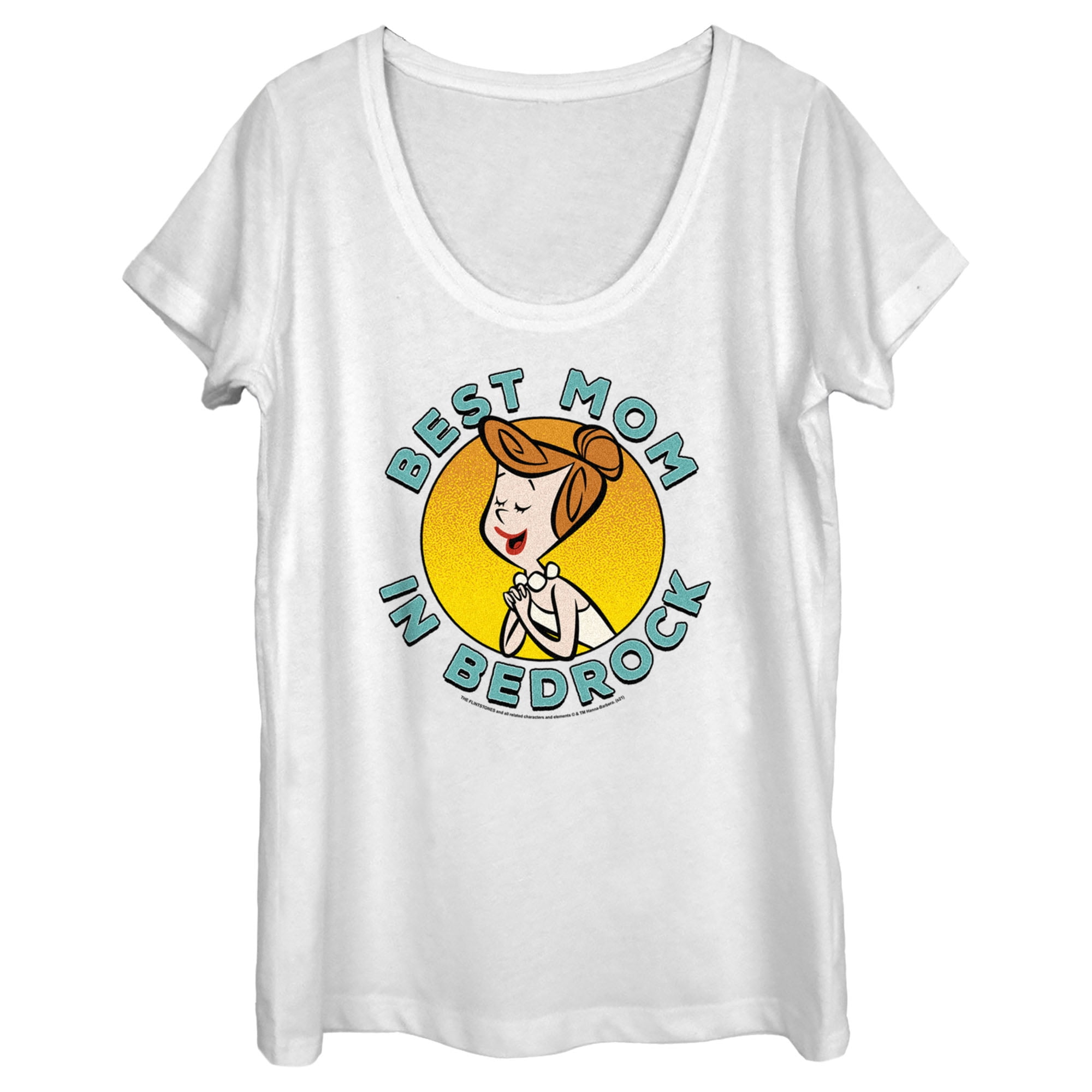 Women's The Flintstones Best Mom in Bedrock Graphic Tee White Large ...