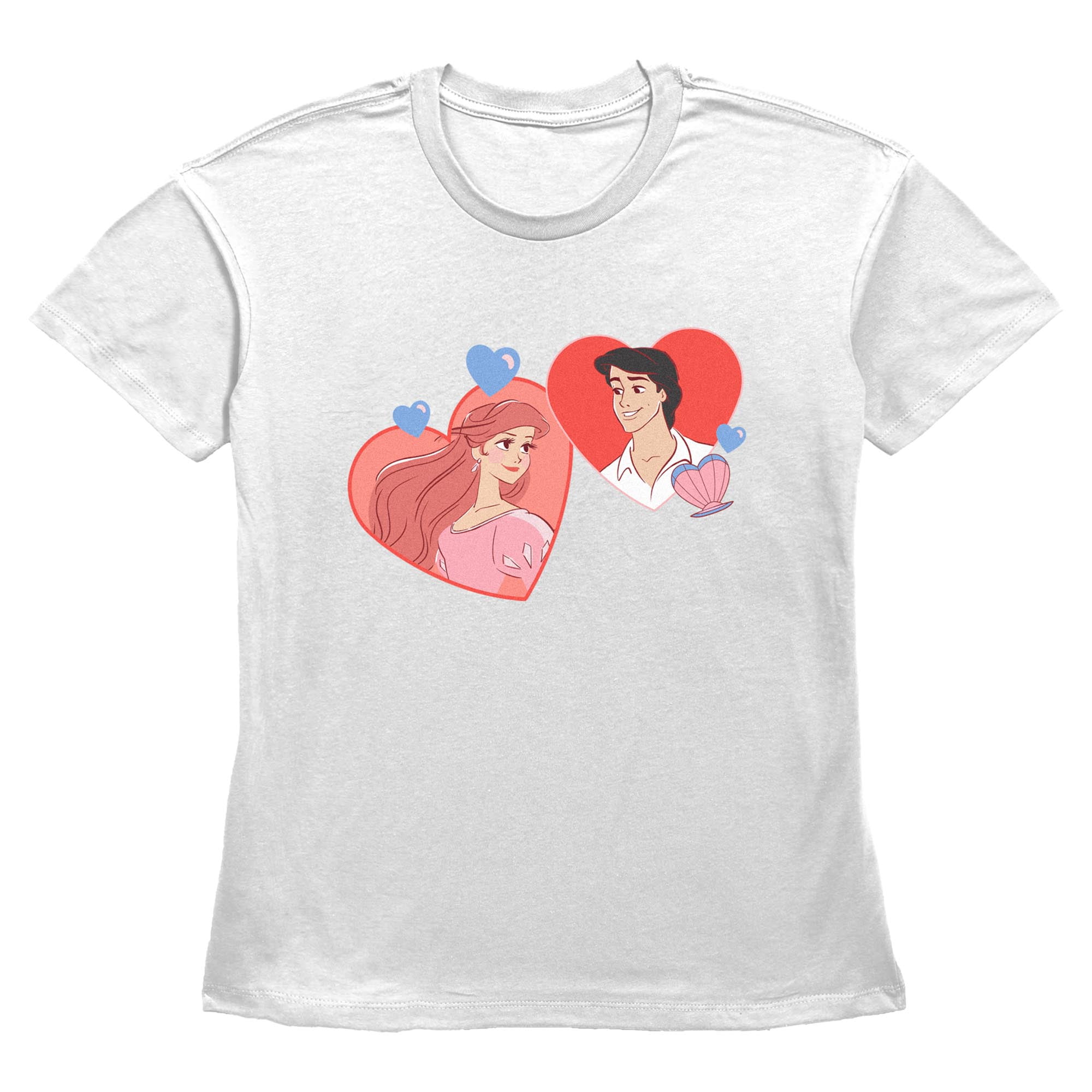 Women's The Little Mermaid Ariel and Prince Eric Love Graphic T-Shirt ...