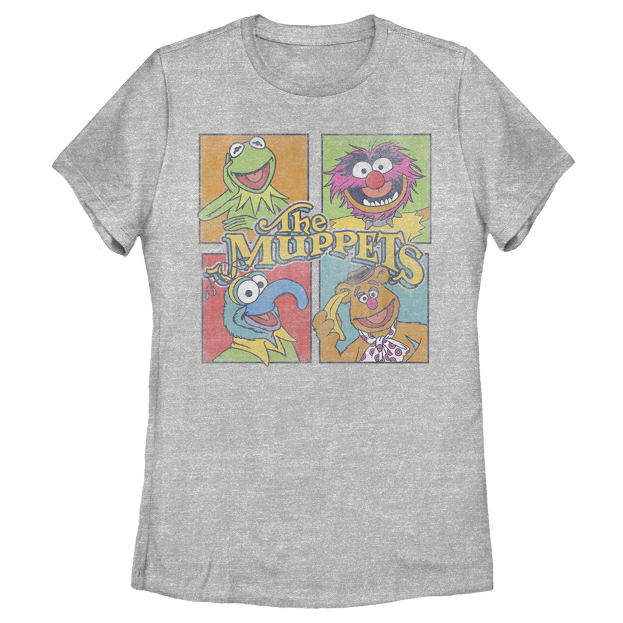 Women's The Muppets Character Panels Graphic Tee Athletic Heather X ...