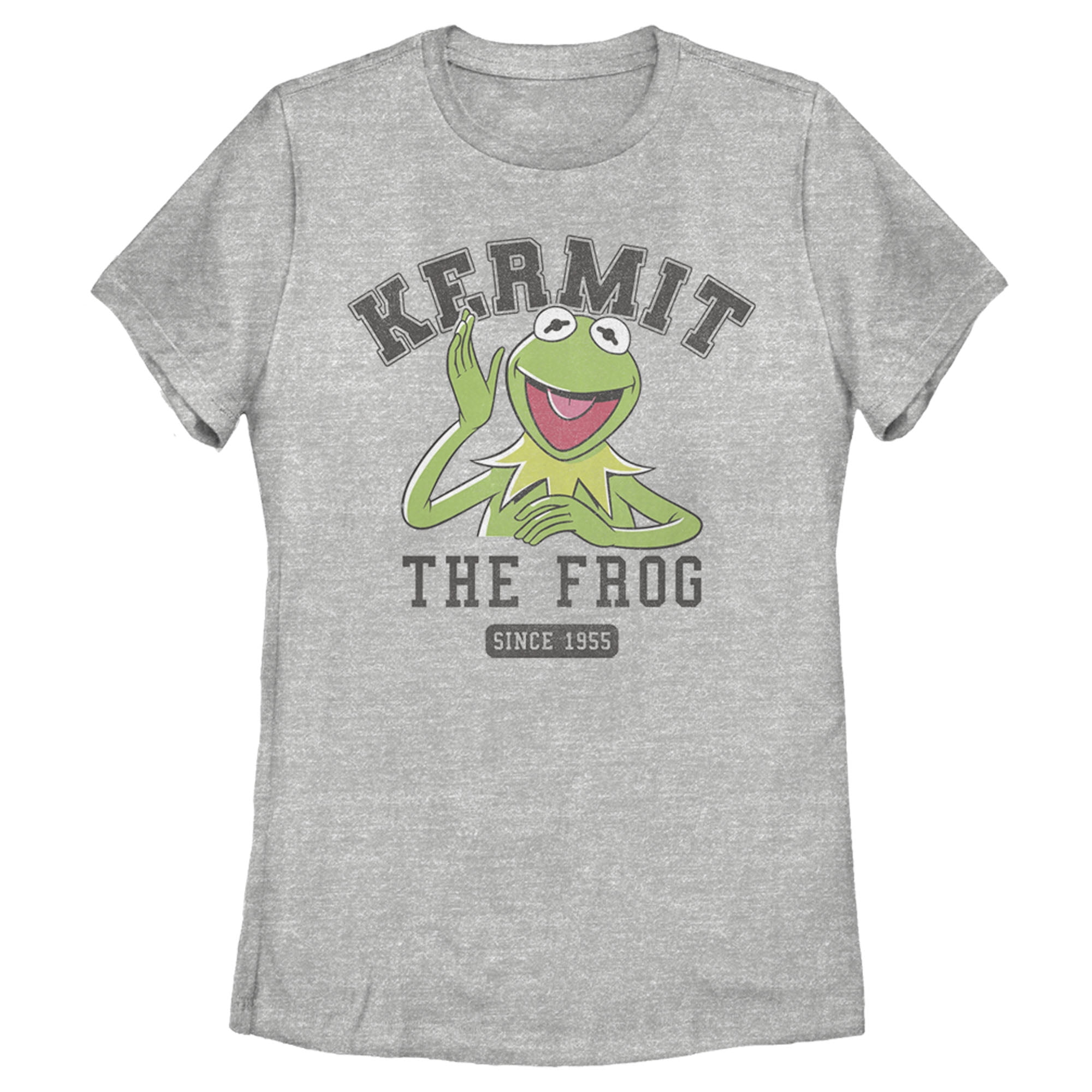 Women's The Muppets Kermit 1955 Collegiate Graphic Tee Athletic Heather ...