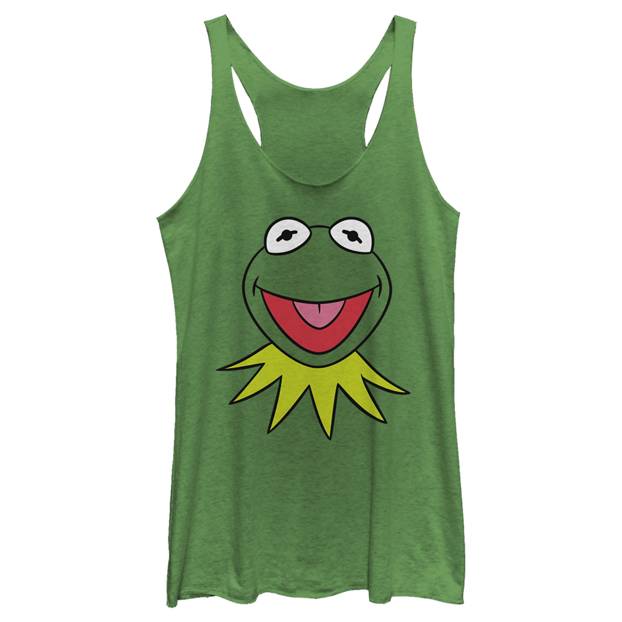 Women's The Muppets Kermit Costume Tee Racerback Tank Top Envy Green X ...
