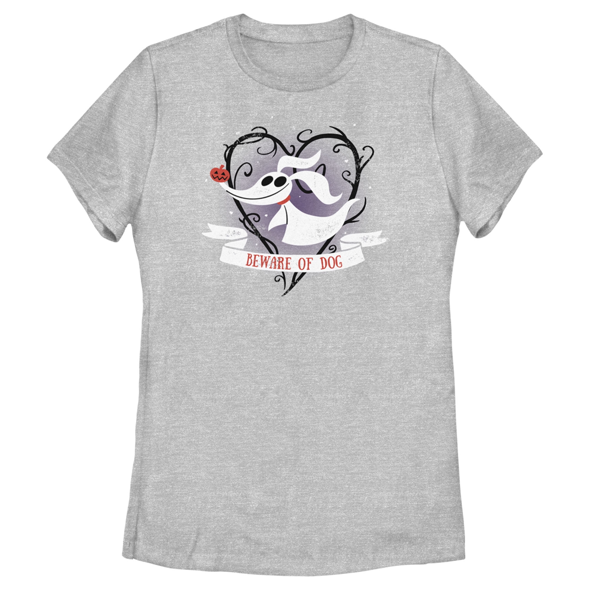 Women's The Nightmare Before Christmas Beware of Dog Zero Graphic Tee ...