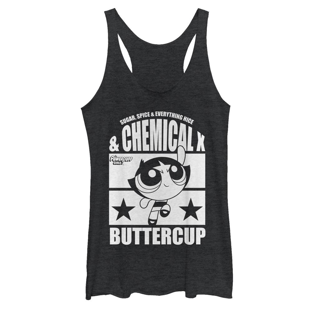 Women's The Powerpuff Girls Chemical X Buttercup Racerback Tank Top ...
