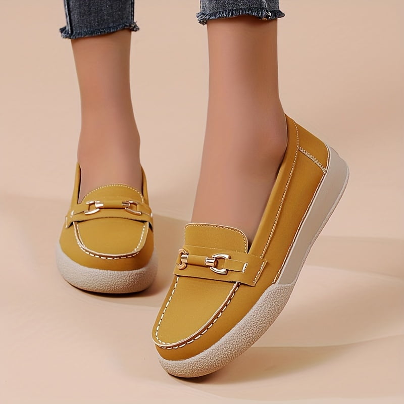 Women's Thick Sole Soft Upper, Genuine Leather Sandals, Open Toe ...
