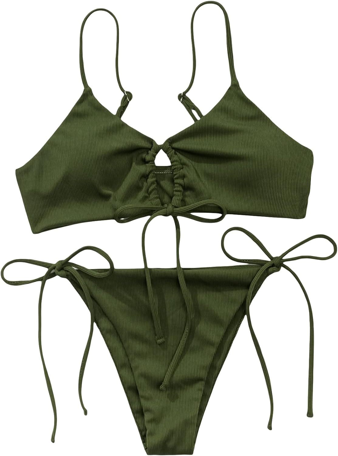 Women's Tie Front Bikini Bathing Suit 2 Piece Swimsuits - Walmart.com